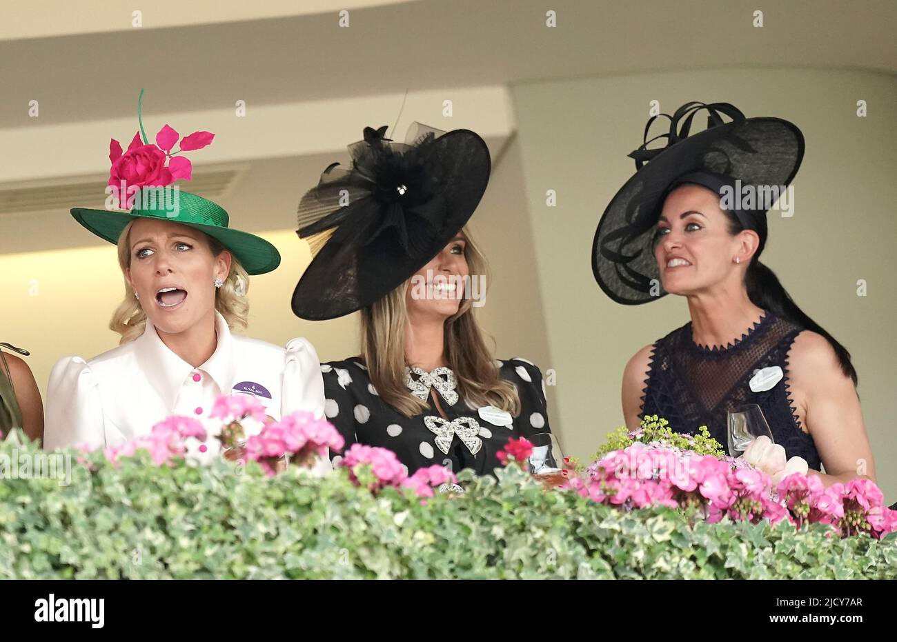 Zara Tindall (left), Katherine Jenkins and Kirsty Gallacher (right ...