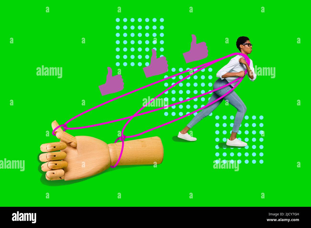 Photo cartoon comics sketch collage of black african american girl ...