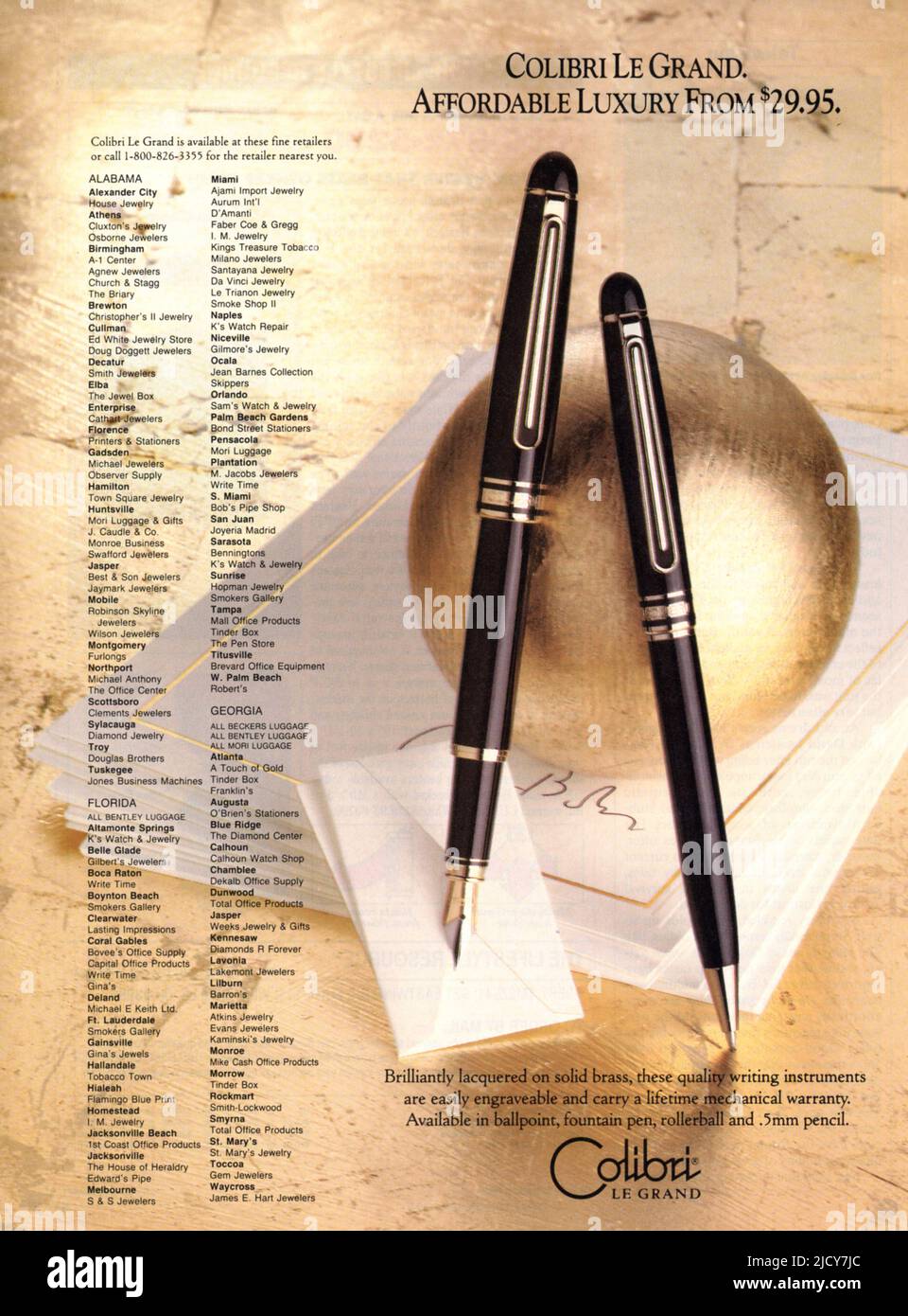 Vintage fountain pen ad hi-res stock photography and images - Alamy