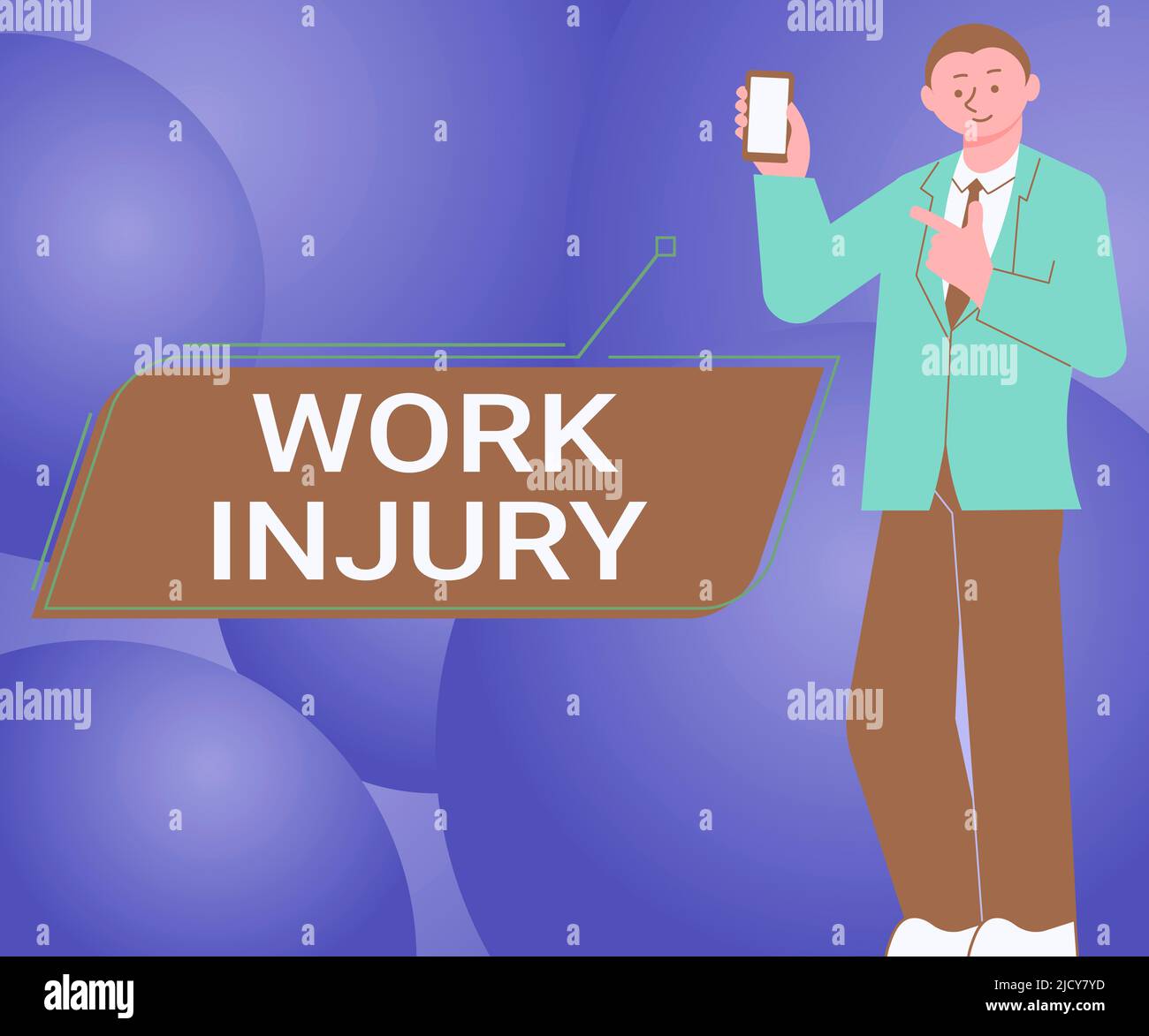 Sign displaying Work Injury. Business idea Accident in job Danger ...