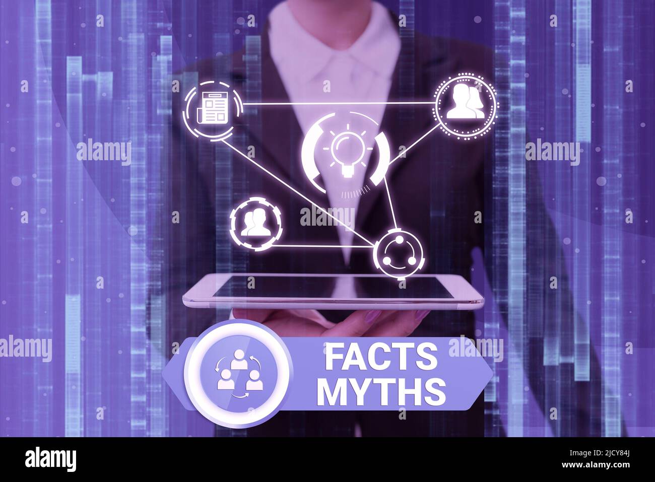 Inspiration showing sign Facts Myths. Internet Concept work based on ...