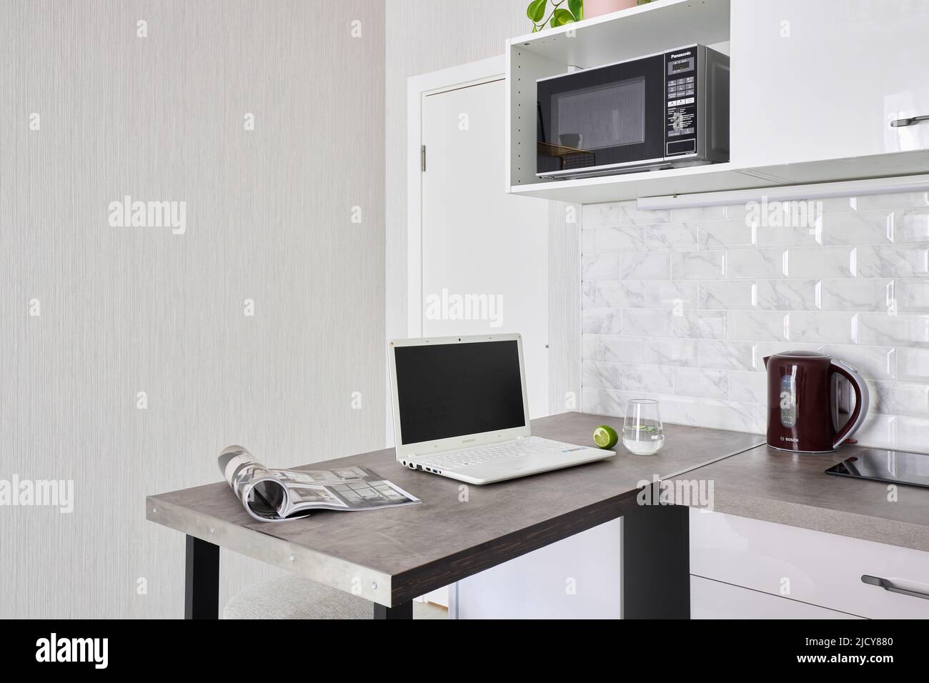 Stylish decorated studio apartment for daily rent Stock Photo - Alamy