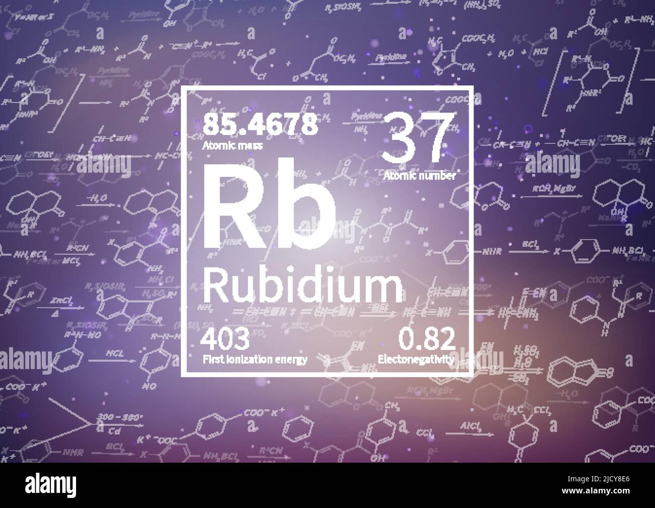 Rubidium chemical element with first ionization energy, atomic mass and ...