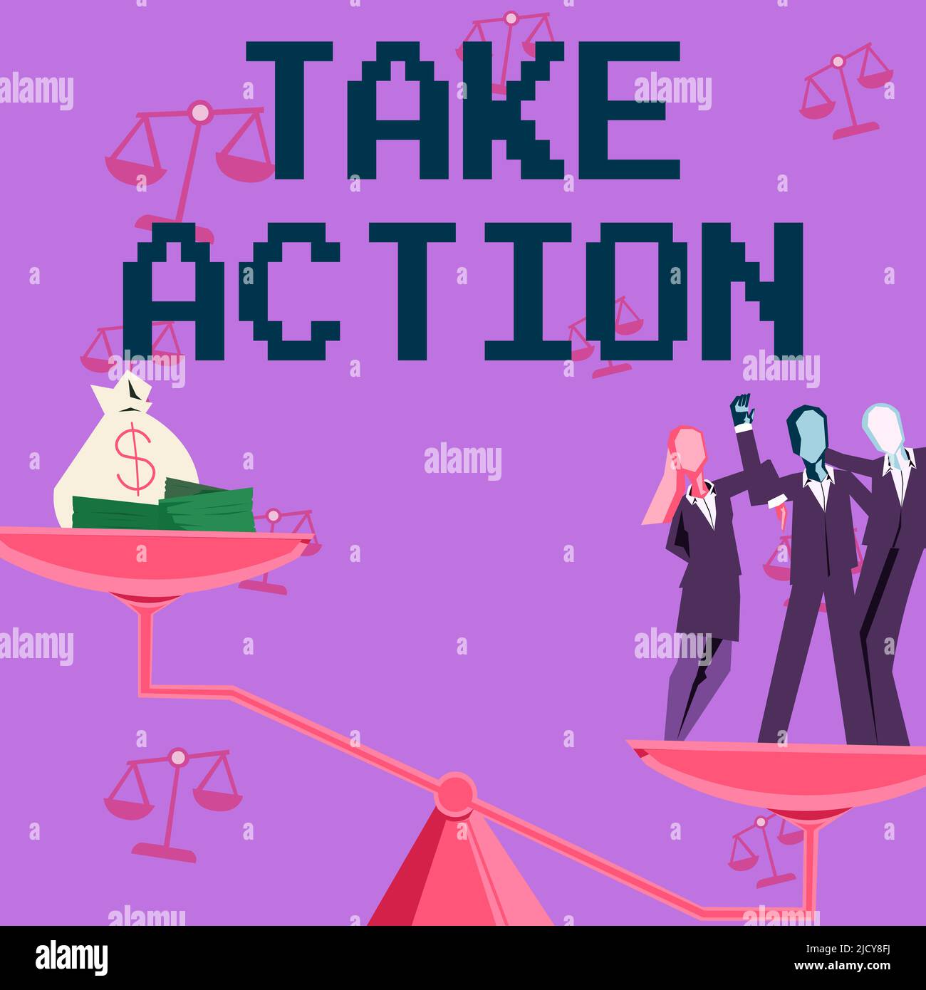 Text sign showing Take Action. Business concept advices someone to do ...