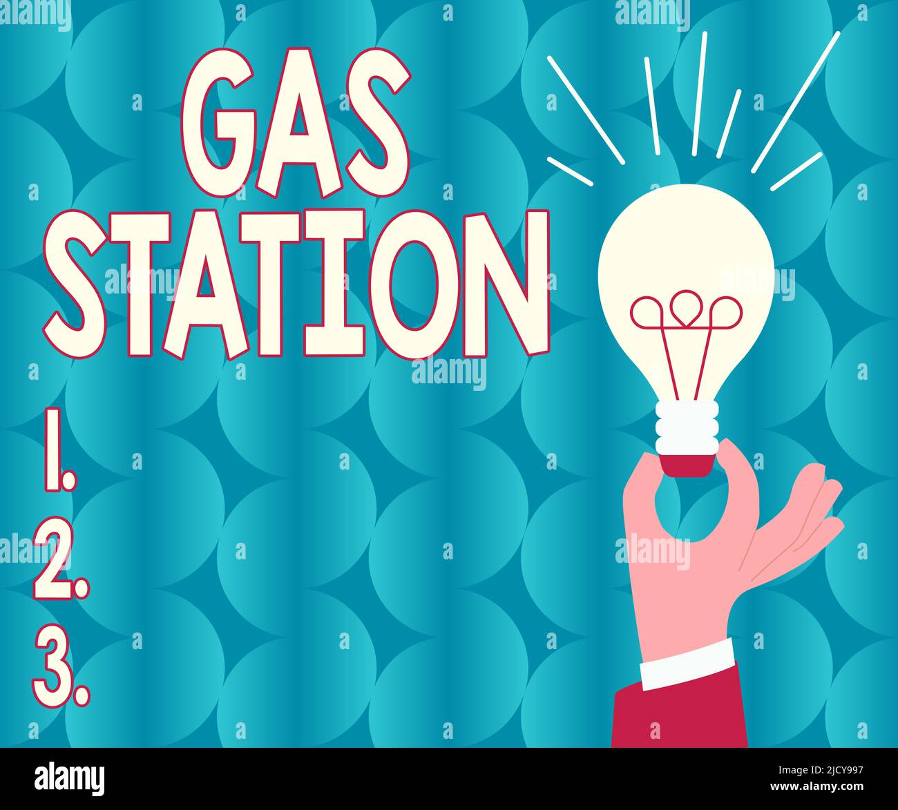 Conceptual caption Gas Station. Concept meaning for servicing motor ...