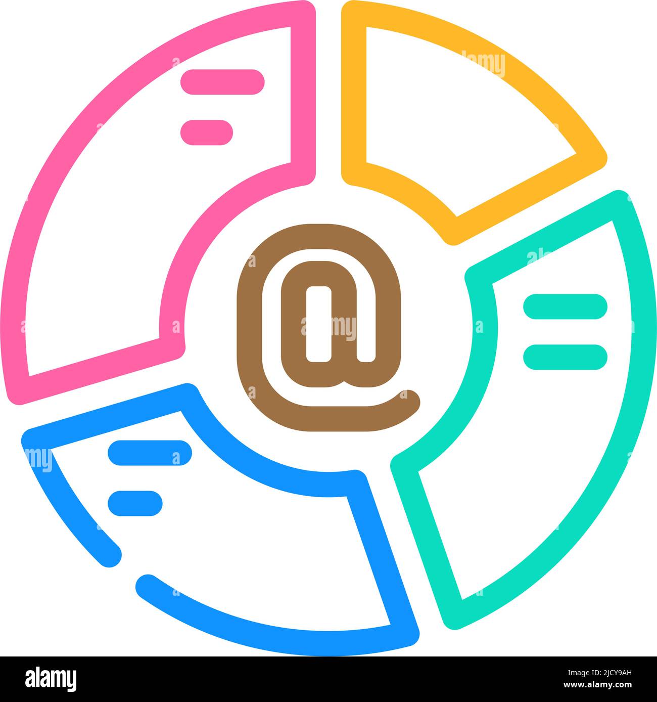 email list segmentation color icon vector illustration Stock Vector ...