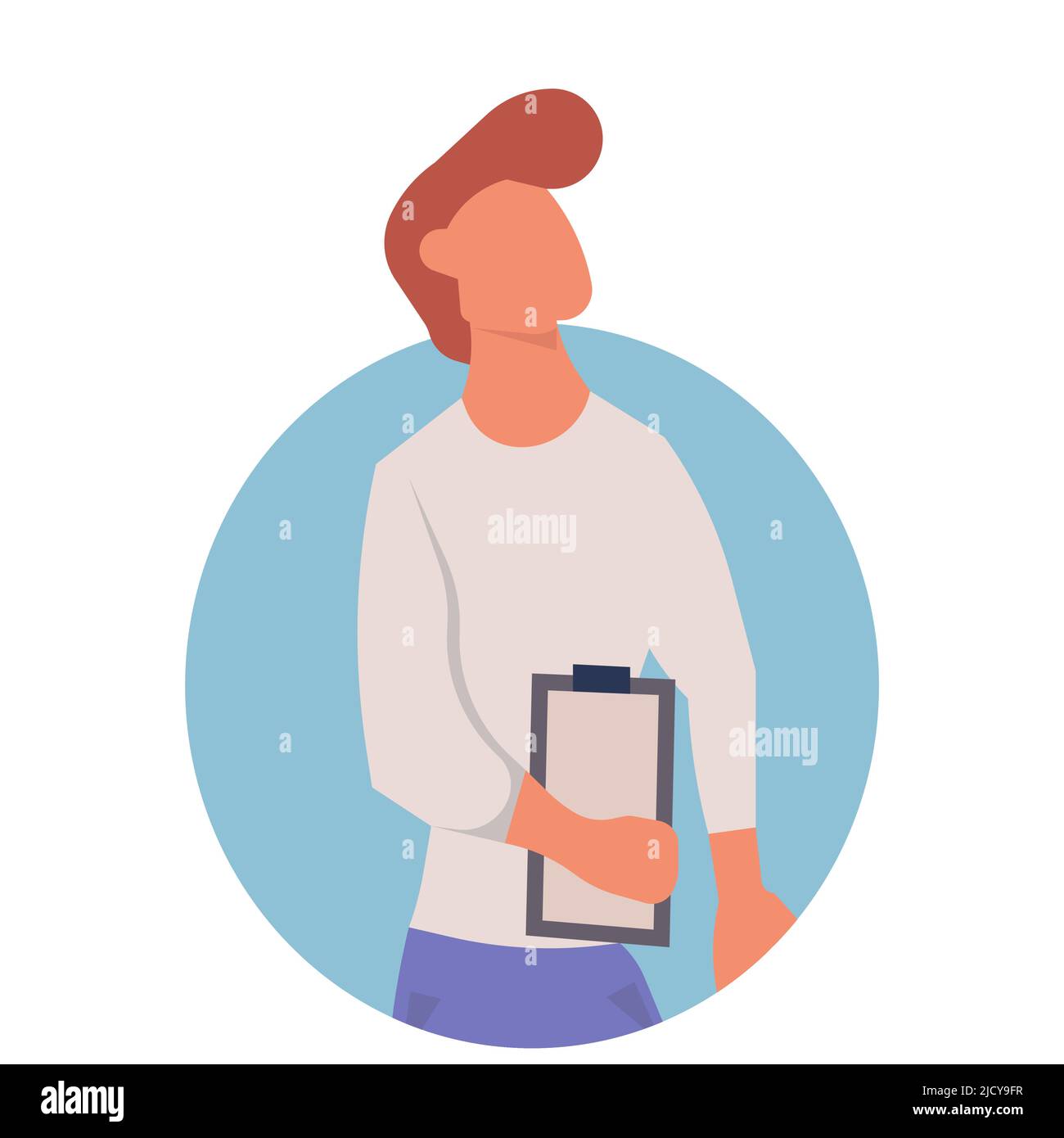 People with clipboard document vector illustration. Business checklist ...