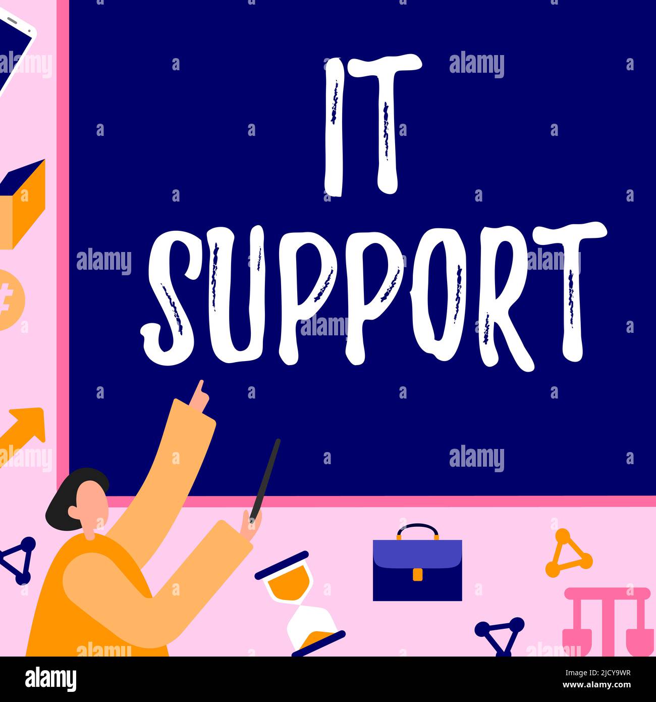 Hand writing sign It Support. Business showcase Lending help about ...