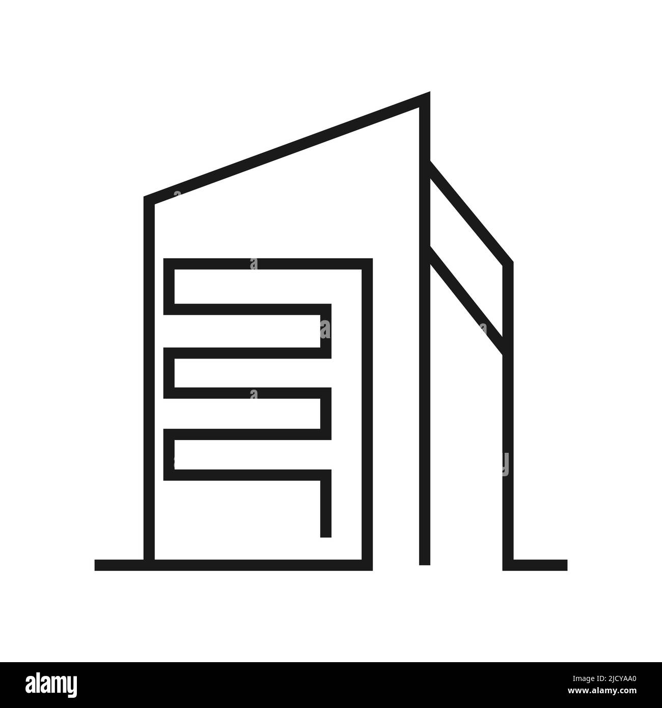 Building vector icon business architecture. Symbol city house and hotel ...
