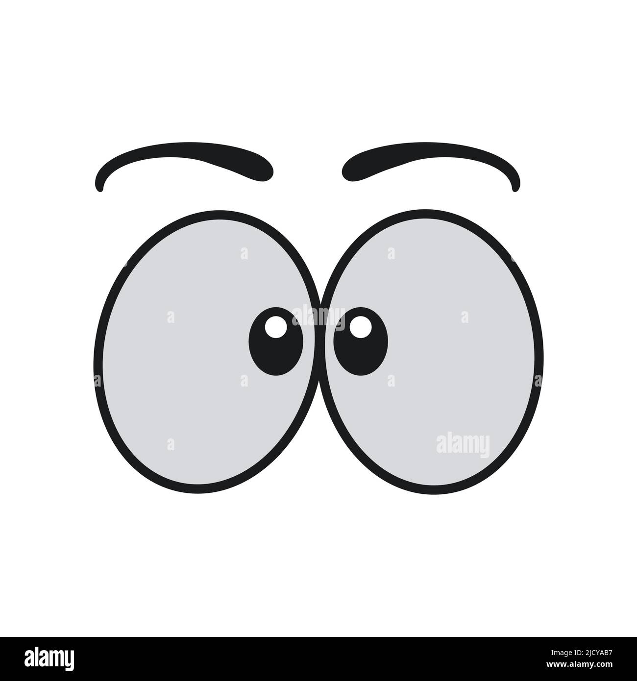 Сomic eye cartoon vector illustration expression character icon. Face ...