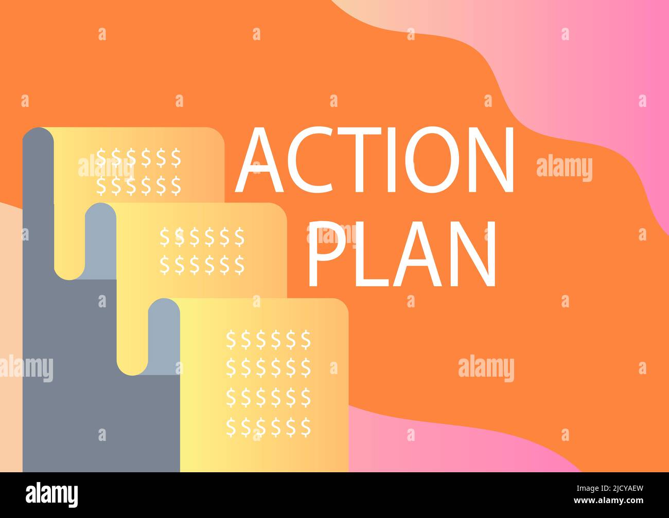 Sign displaying Action Plan. Business idea list of things or schedule to be made thia current ...