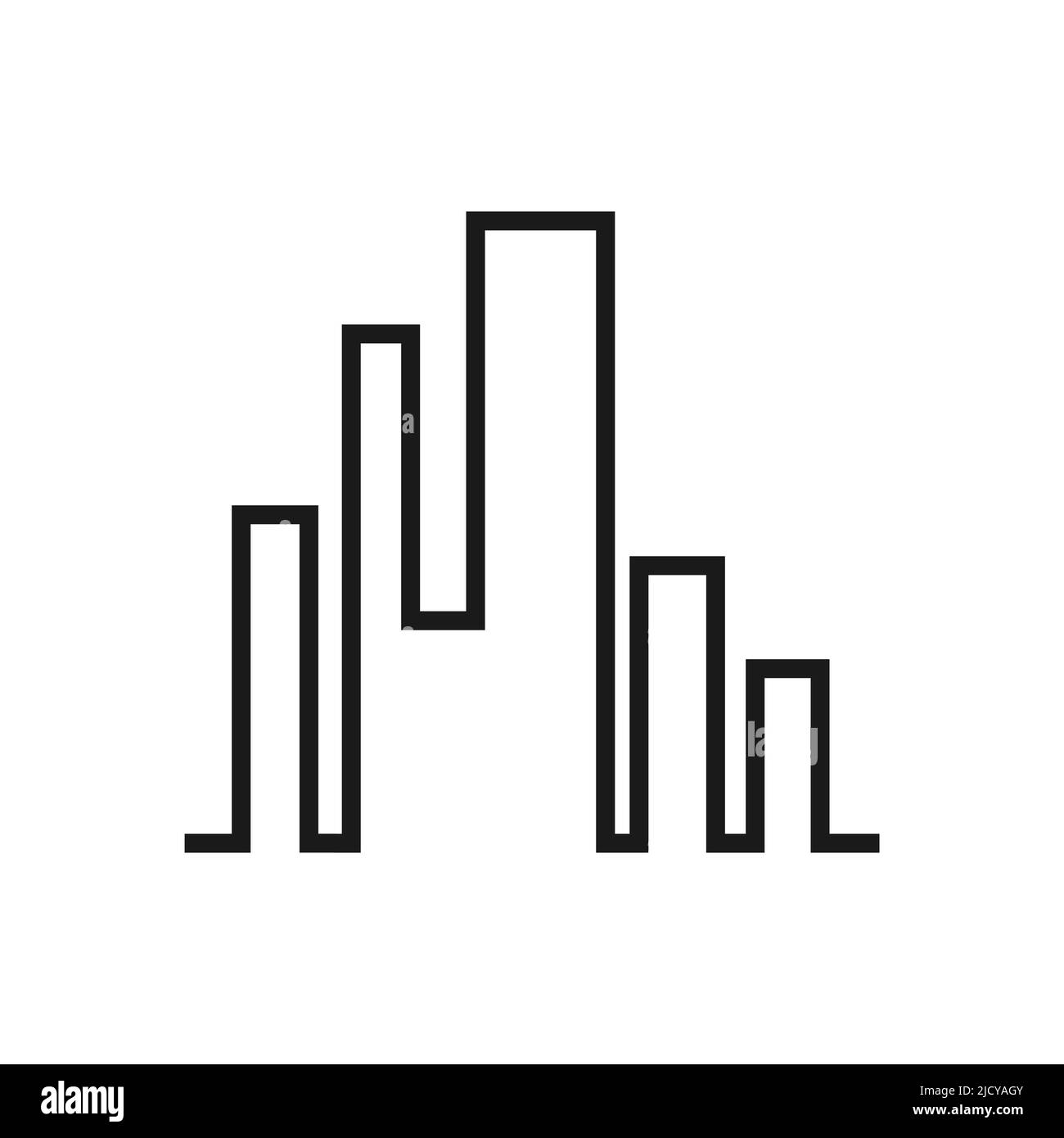 Building vector icon business architecture. Symbol city house and hotel ...