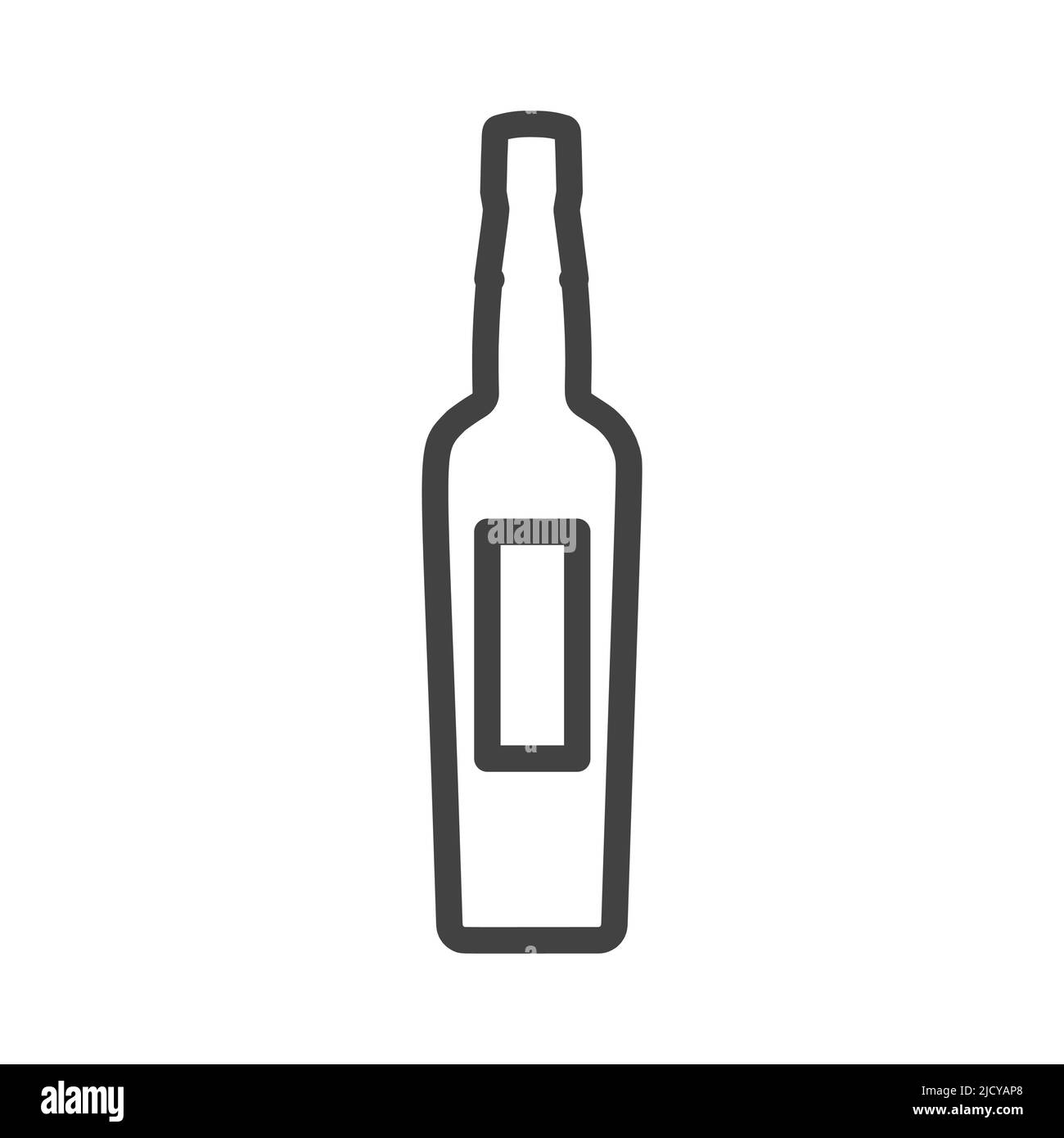 Bottle glass drink vector illustration icon. Liquid plastic container ...