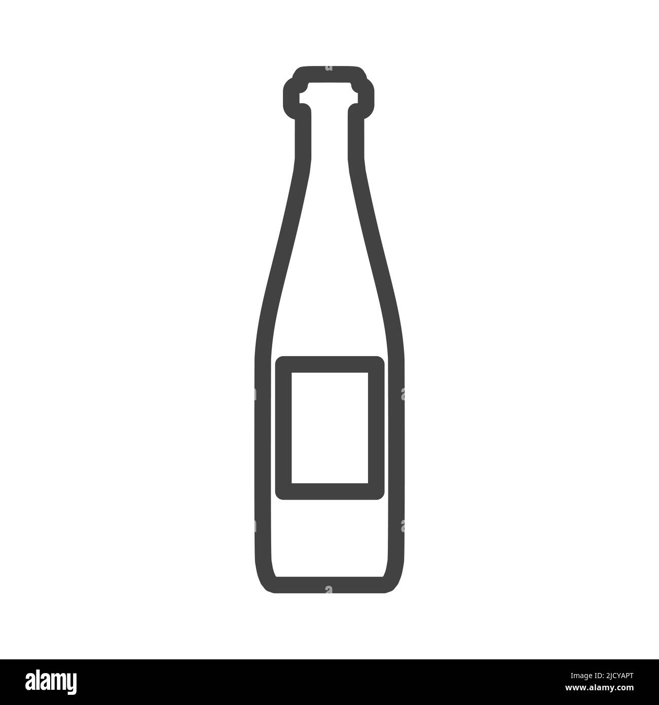 Bottle glass drink vector illustration icon. Liquid plastic container ...