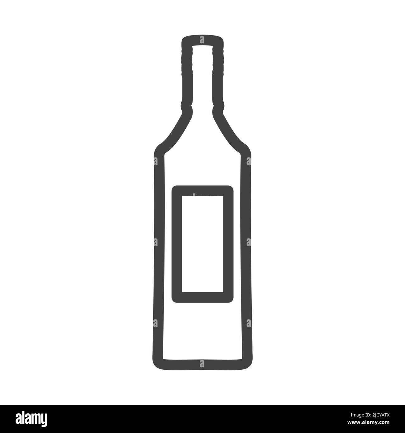 Bottle glass drink vector illustration icon. Liquid plastic container ...