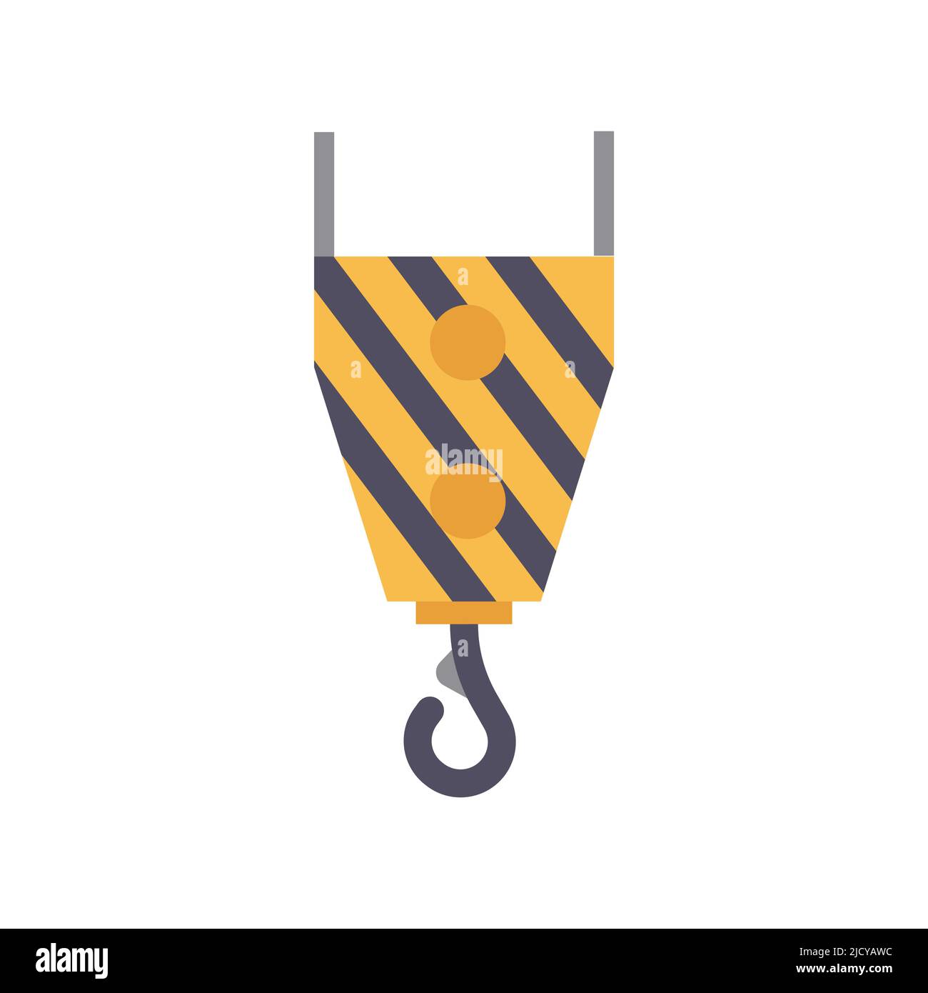 Construction industry hook icon and crane equipment illustration ...