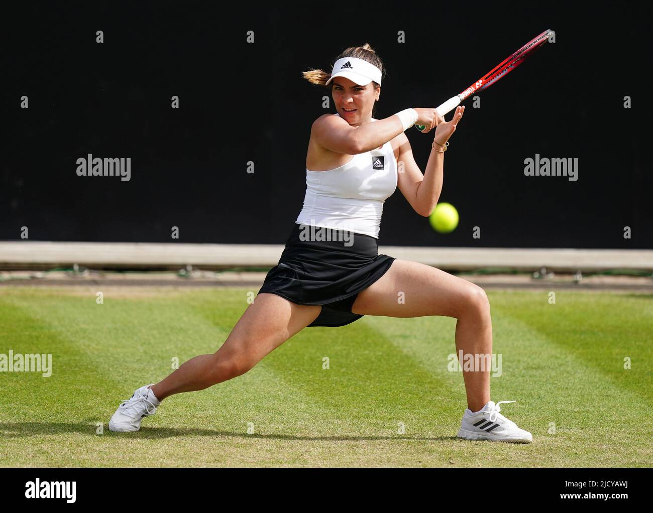 Elena-Gabriela Ruse in action against Shuai Zhang on day six of the ...