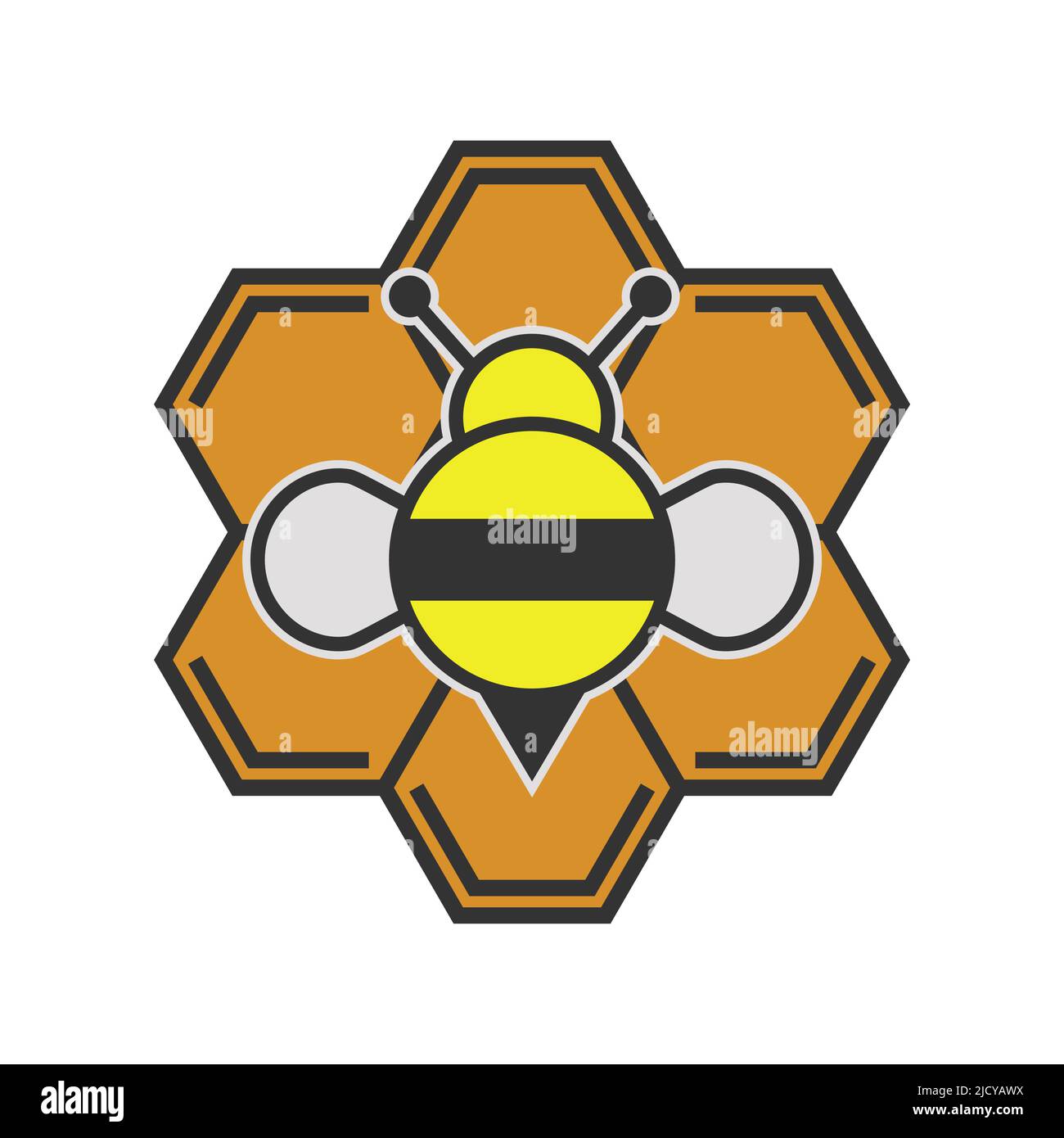 Bee vector icon insect honey illustration symbol. Wing animal summer ...