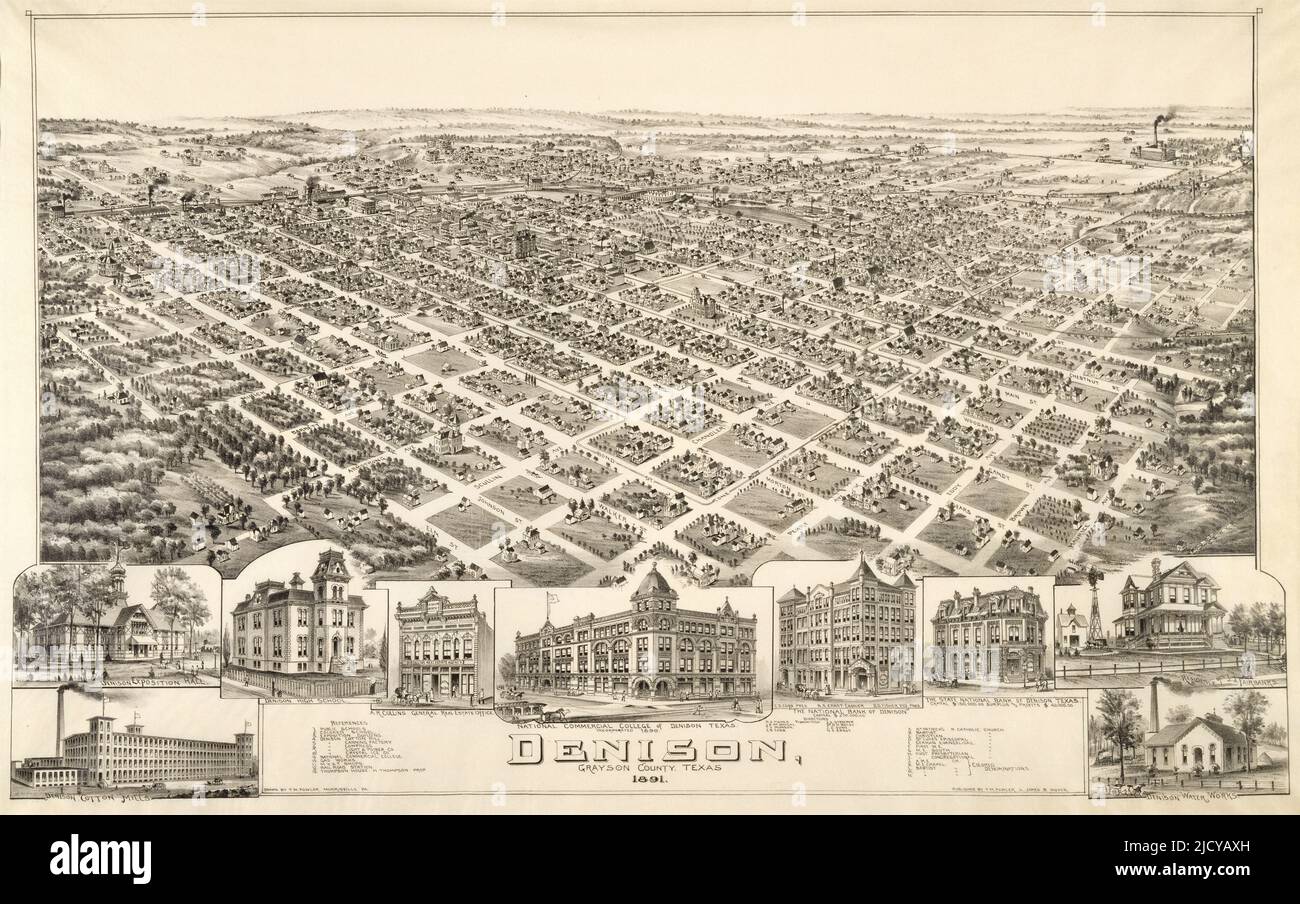 Denison map hi-res stock photography and images - Alamy