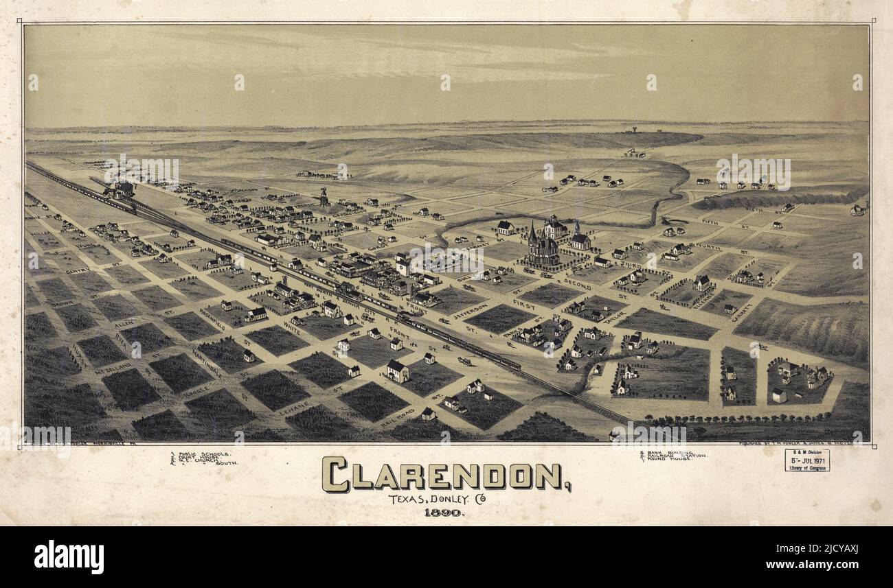 Map of clarendon hi-res stock photography and images - Alamy