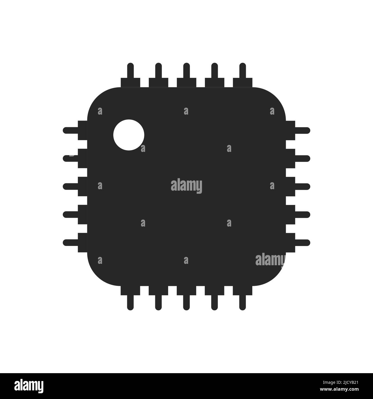 Cpu chip technology vector digital electronic. Computer processor illustration board icon and ...