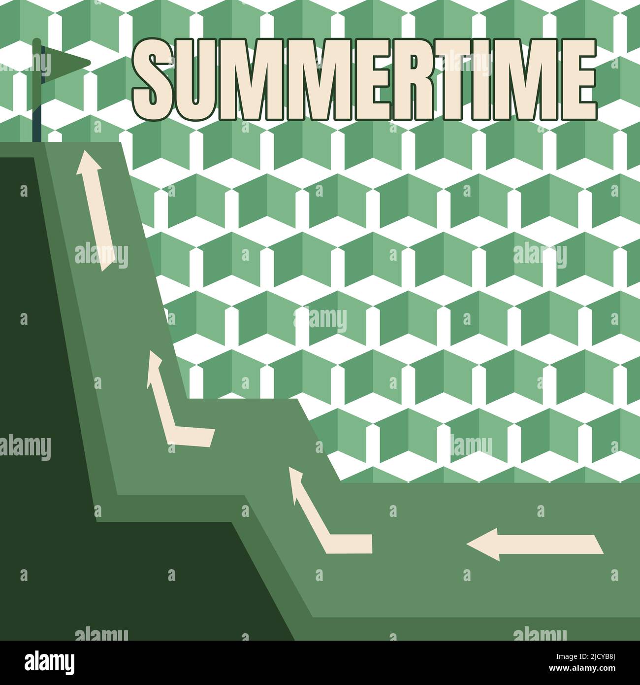 Text sign showing Summertime. Concept meaning Longer daylight Tropical ...