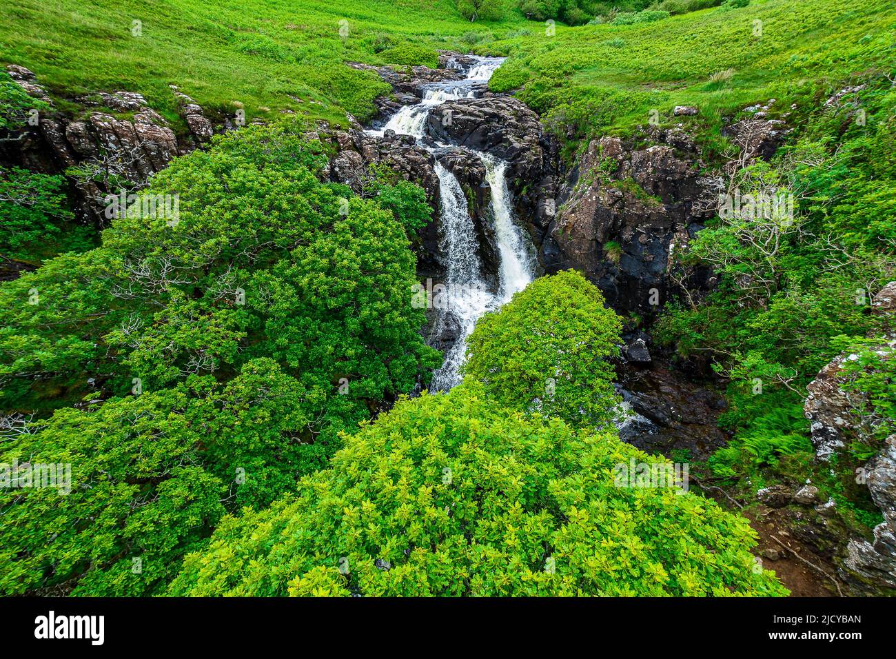 Eas Fors Waterfall, Ballygowan, Isle of Mull, Scotland – A series of ...