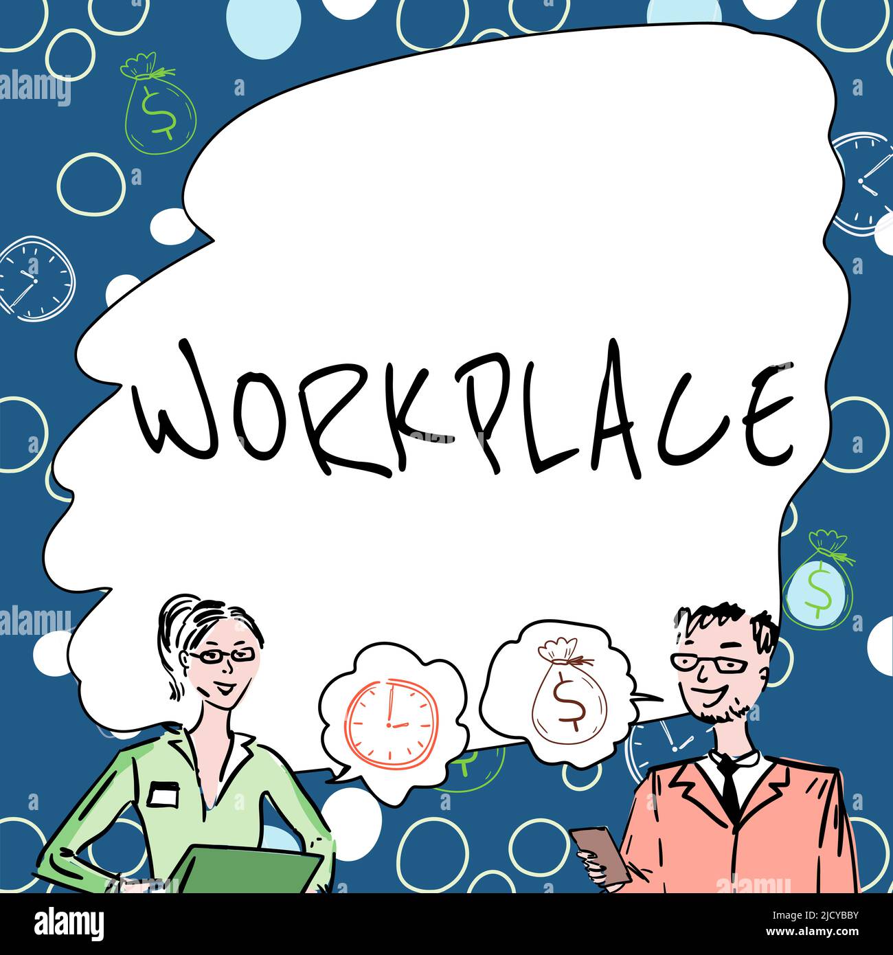 Sign displaying Workplace, Business concept Area where you can find ...