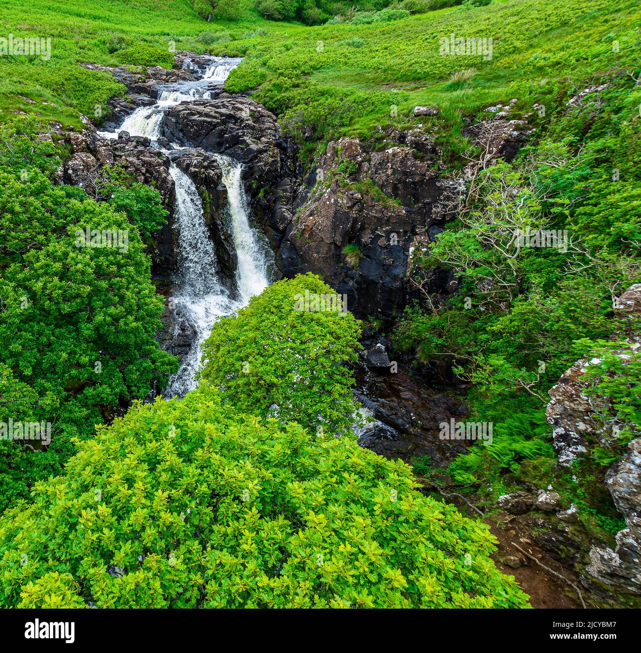 Eas Fors Waterfall, Ballygowan, Isle of Mull, Scotland – A series of ...