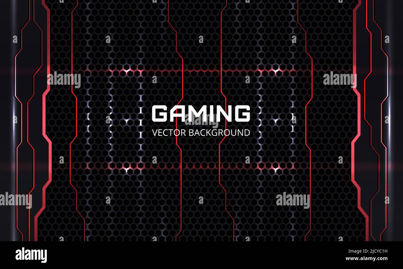 Modern gaming abstract background. Dark hexagon gaming abstract vector ...