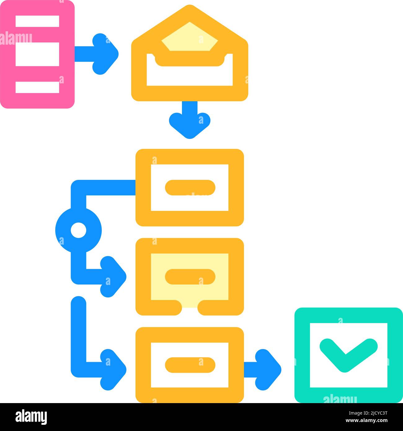 campaign production deployment color icon vector illustration Stock ...
