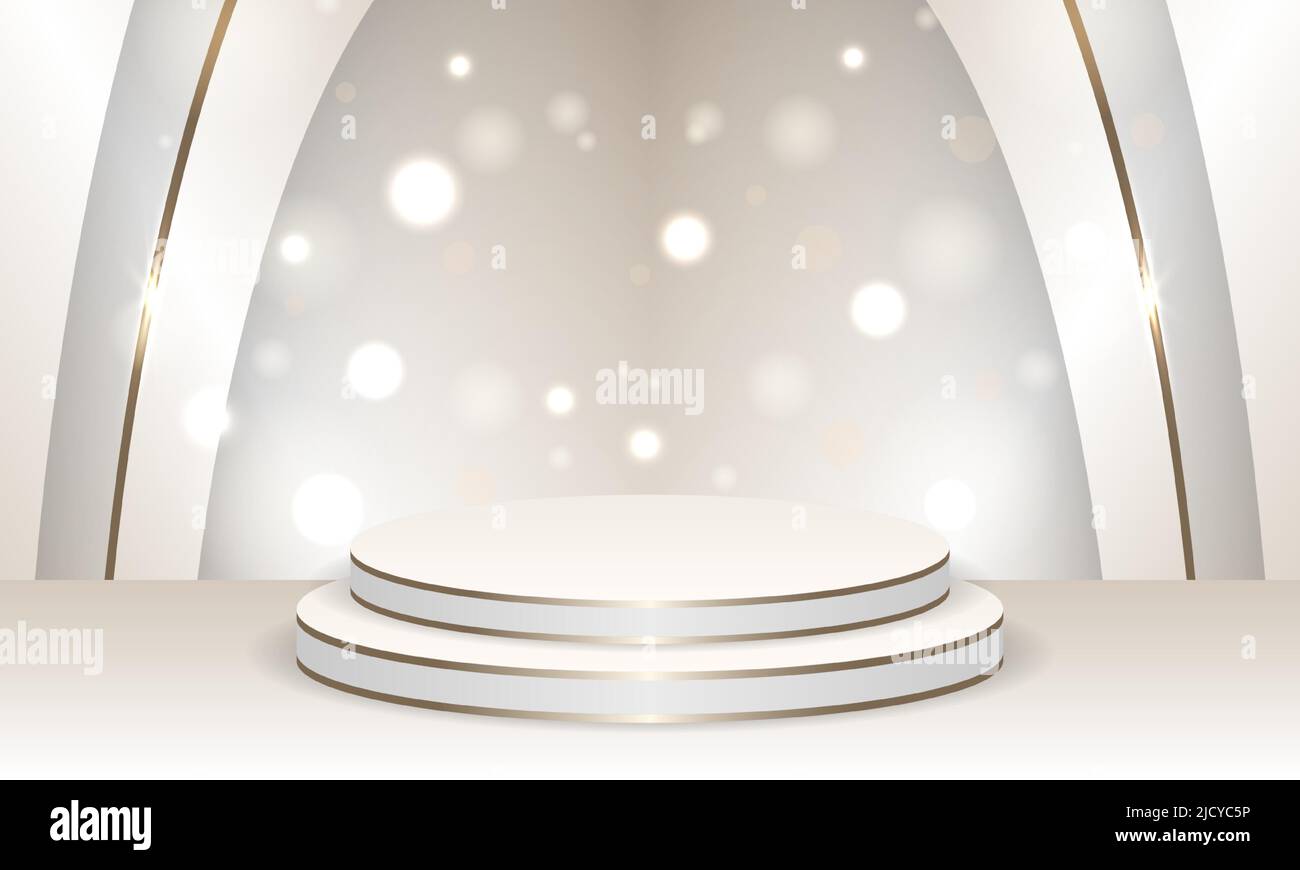 3d gold podium background Stock Vector Images - Alamy