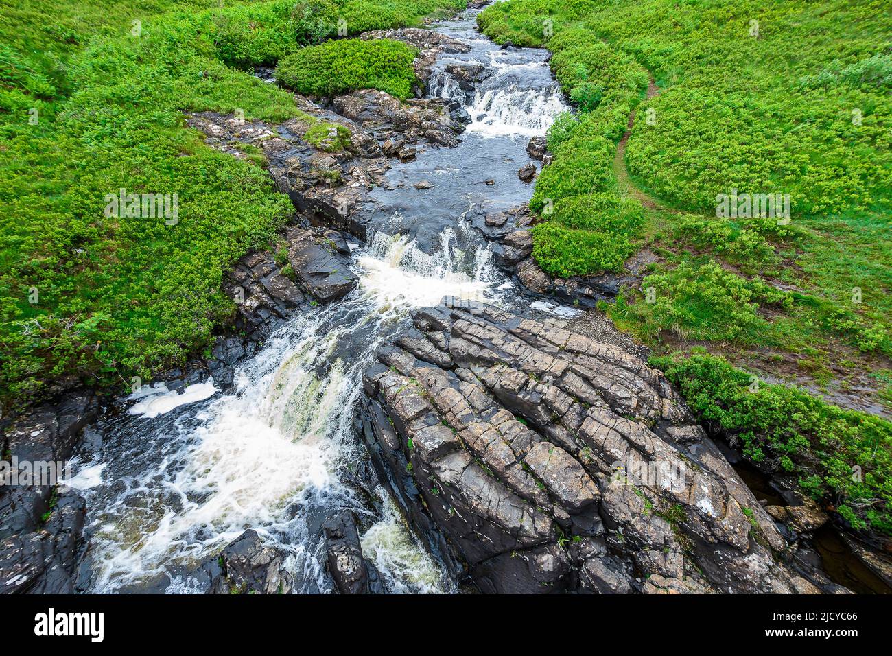 Eas Fors Waterfall, Ballygowan, Isle of Mull, Scotland – A series of ...