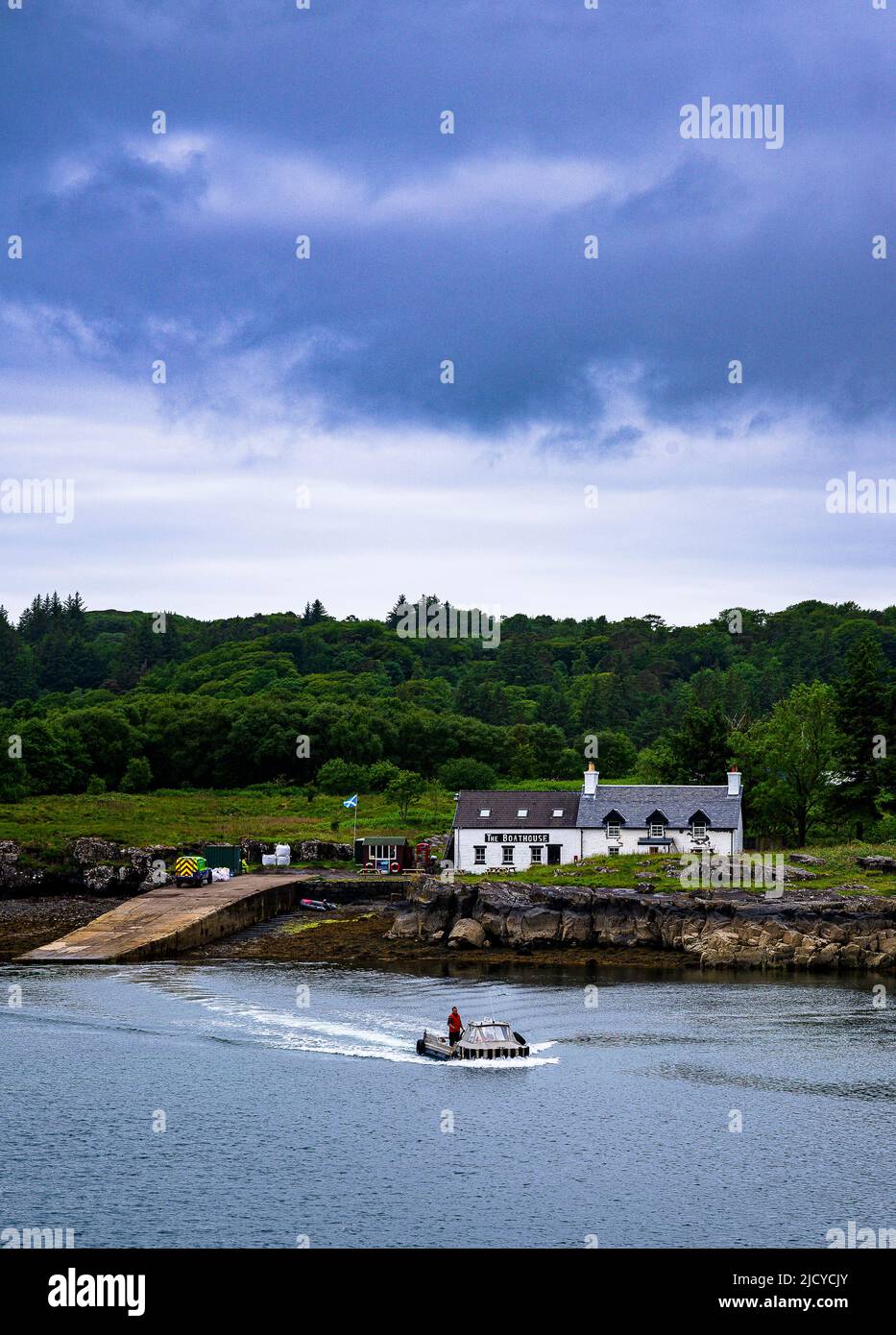 Ulva Ferry, Isle of Mull, Scotland – View across to the Isle of Ulva ...