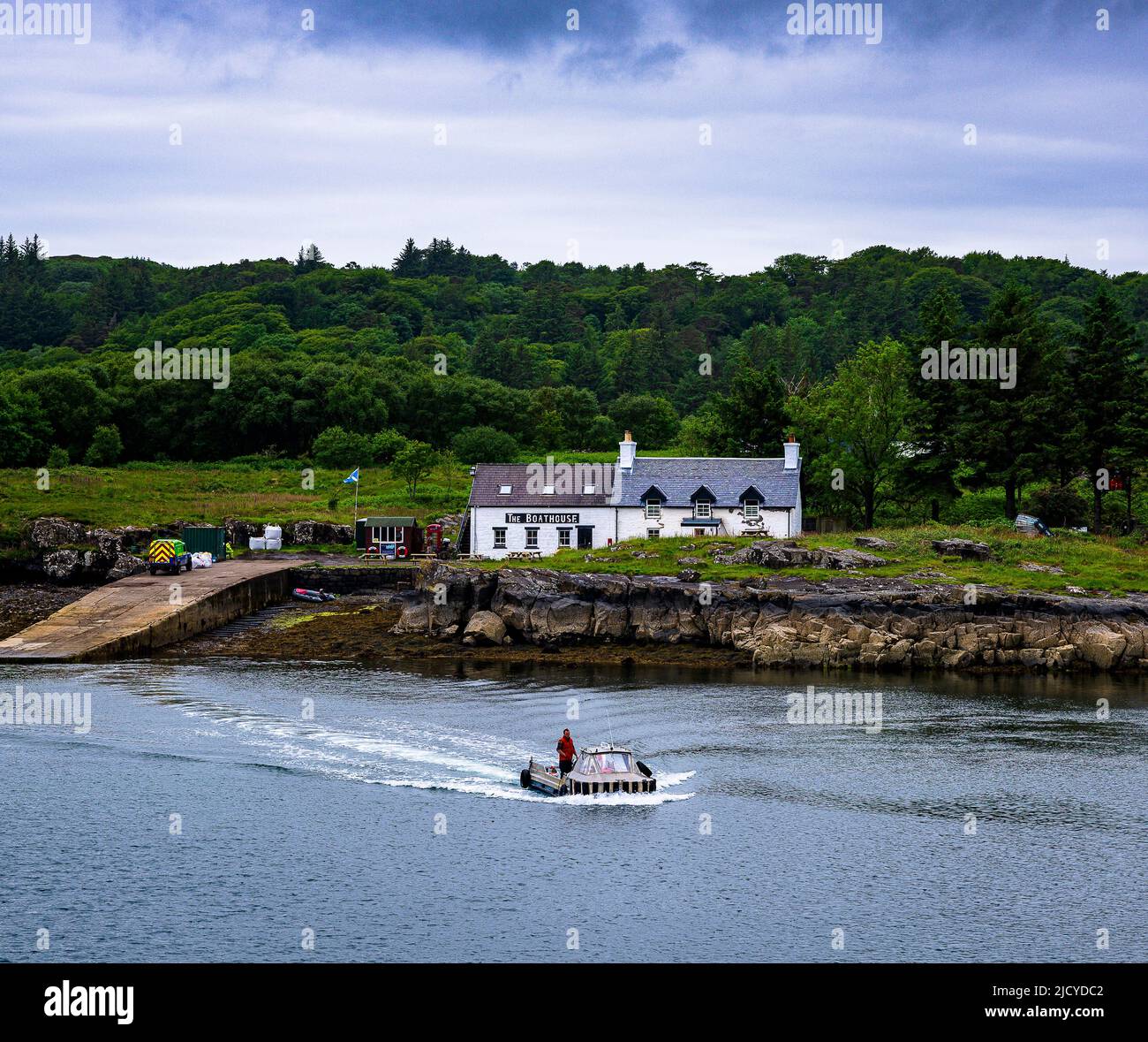 Ulva Ferry, Isle of Mull, Scotland – View across to the Isle of Ulva ...