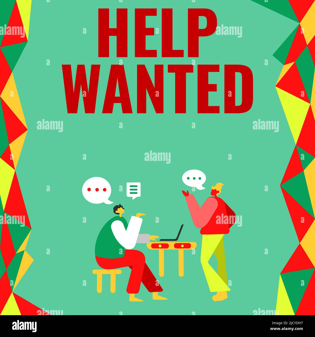 Text caption presenting Help Wanted. Word Written on advertisement ...