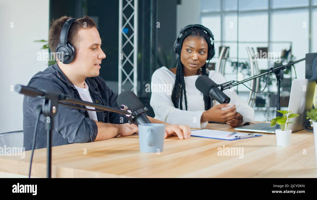 African journalist in a radio station hi-res stock photography and ...