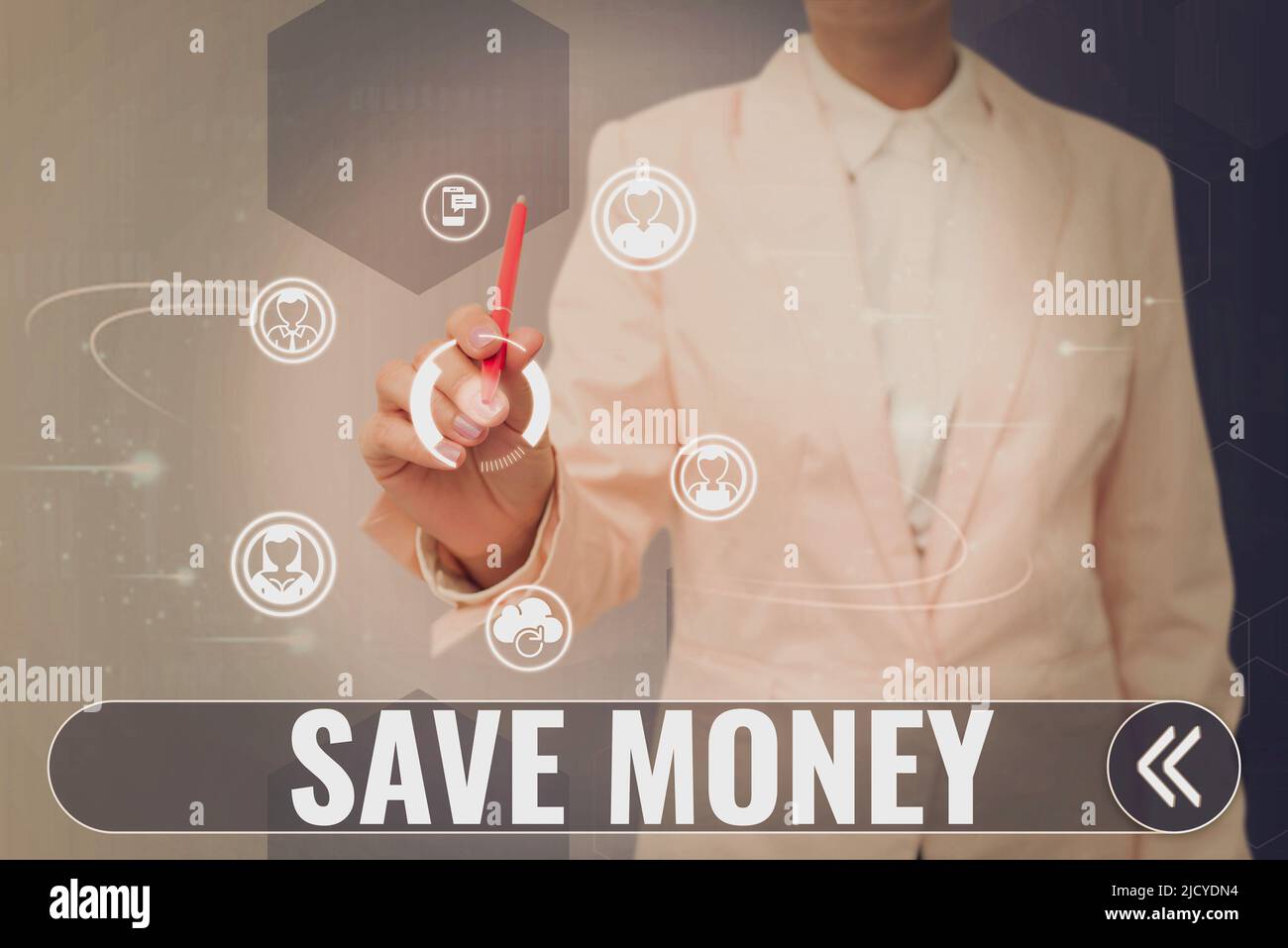 Text sign showing Save Money. Word Written on store some of your cash ...