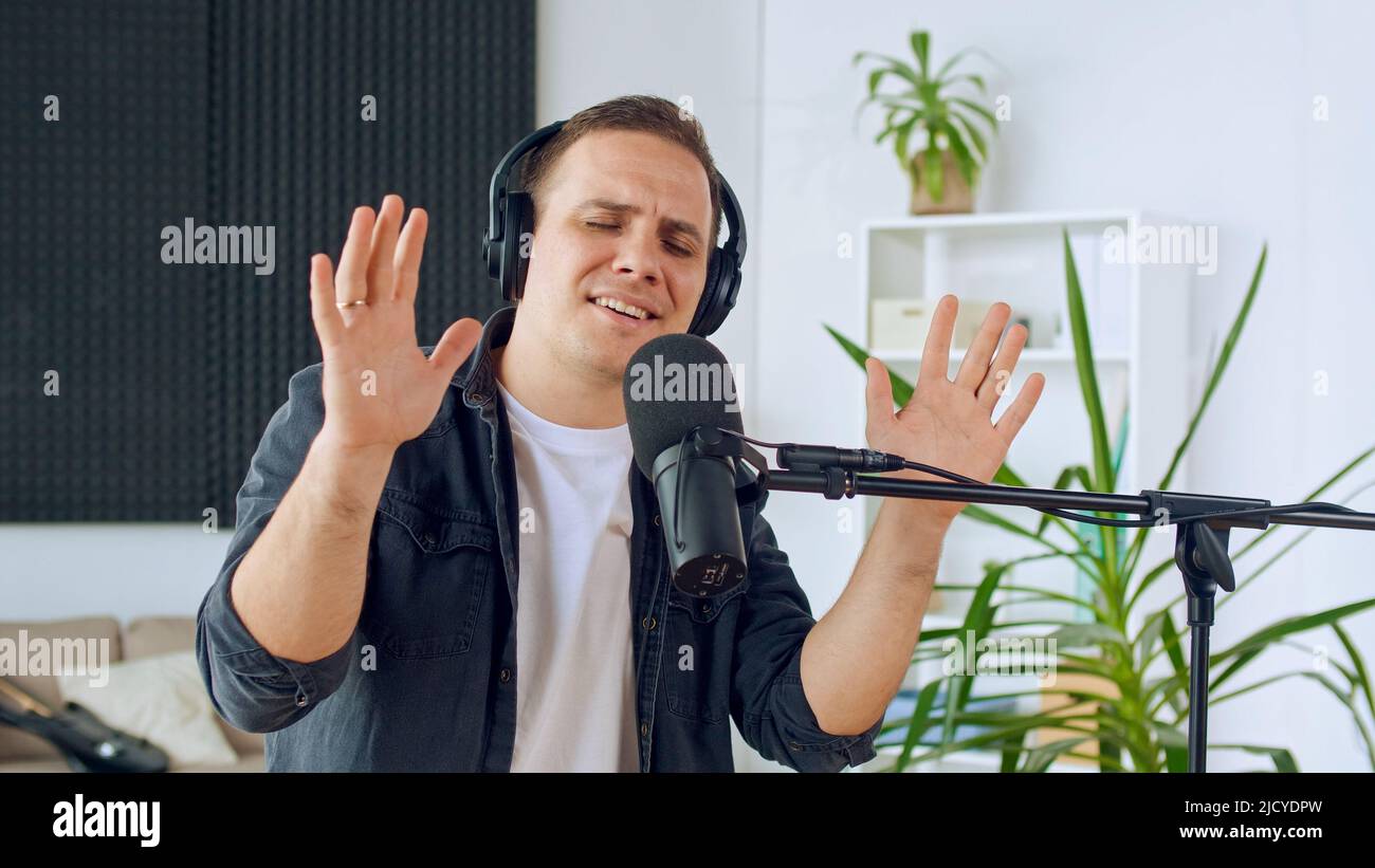 A Man Sings a Song With a Smile on his Face. Home Entertainer, Blogger ...