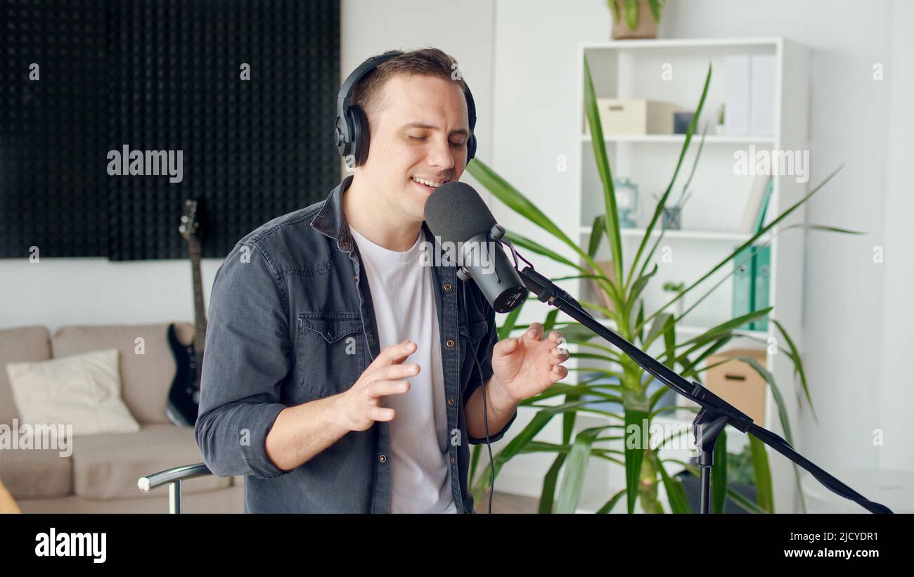 A Man Sings a Song With a Smile on his Face. Home Entertainer, Blogger ...