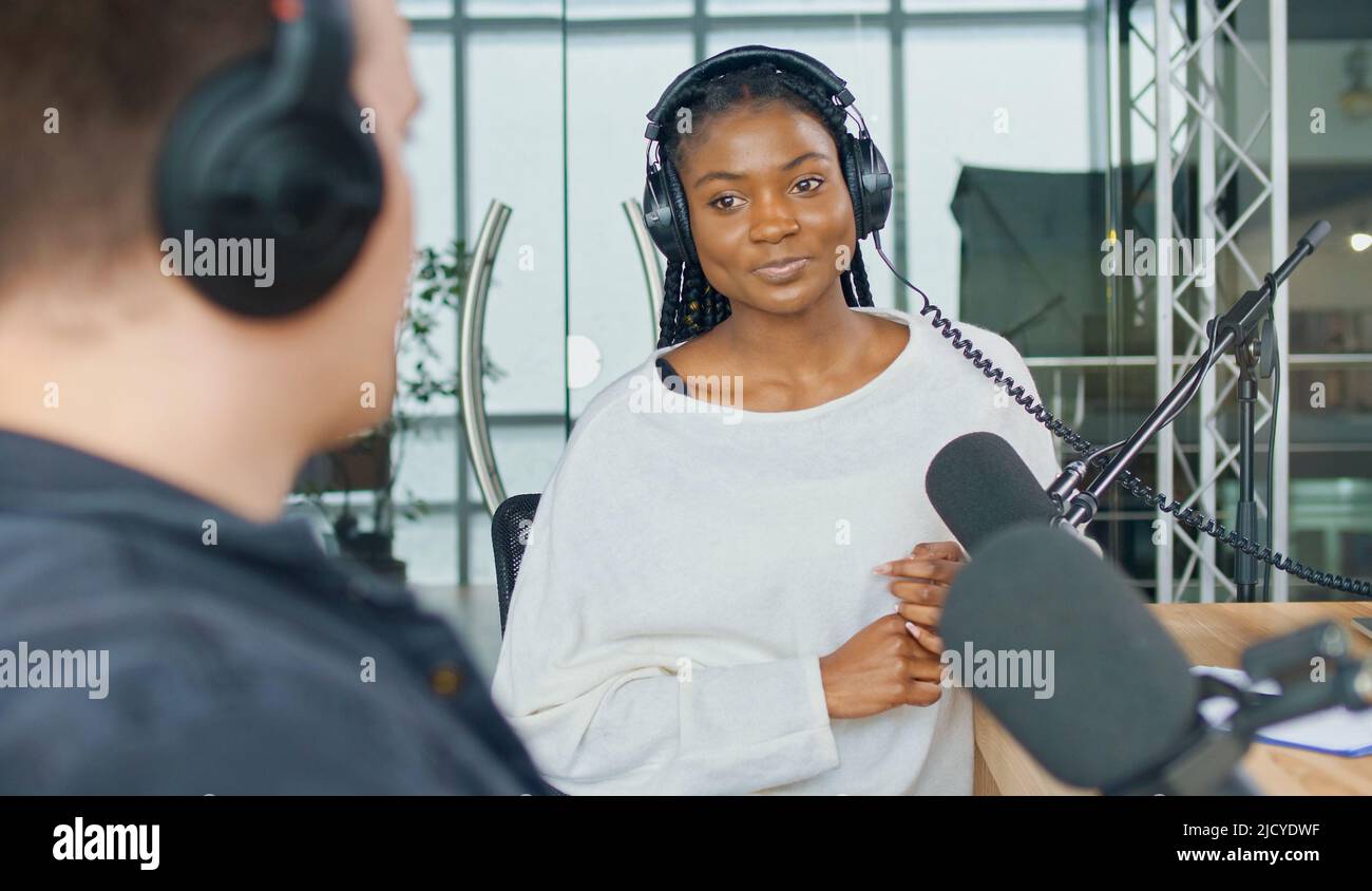 African journalist in a radio station hi-res stock photography and ...