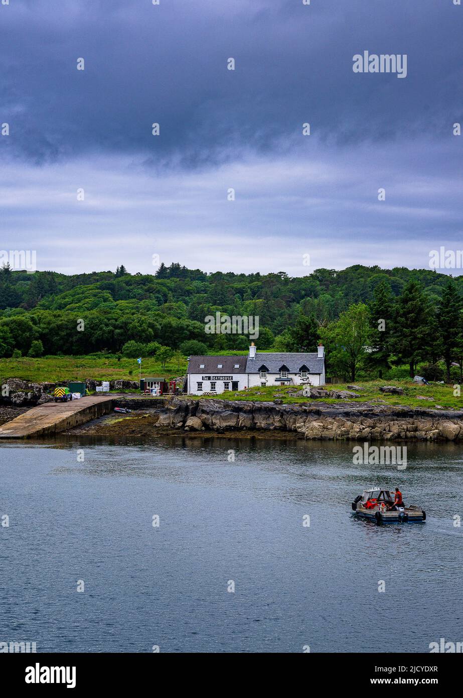 Ulva Ferry, Isle of Mull, Scotland – View across to the Isle of Ulva ...