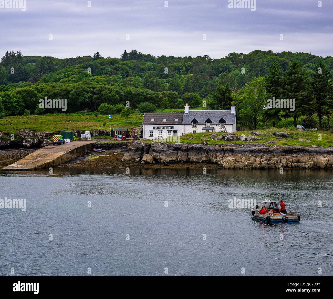Ulva Ferry, Isle of Mull, Scotland – View across to the Isle of Ulva ...