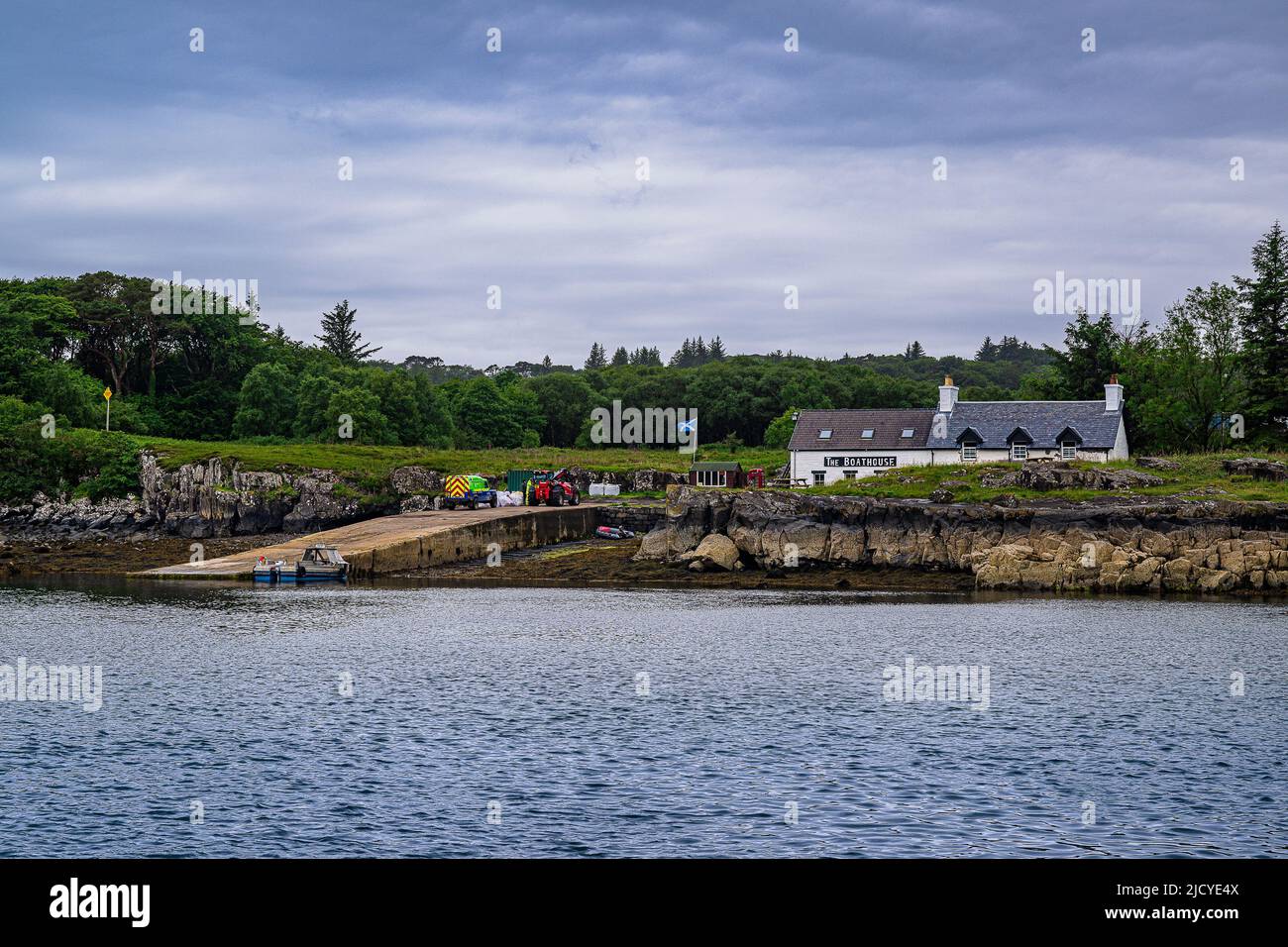 Ulva Ferry, Isle of Mull, Scotland – View across to the Isle of Ulva ...