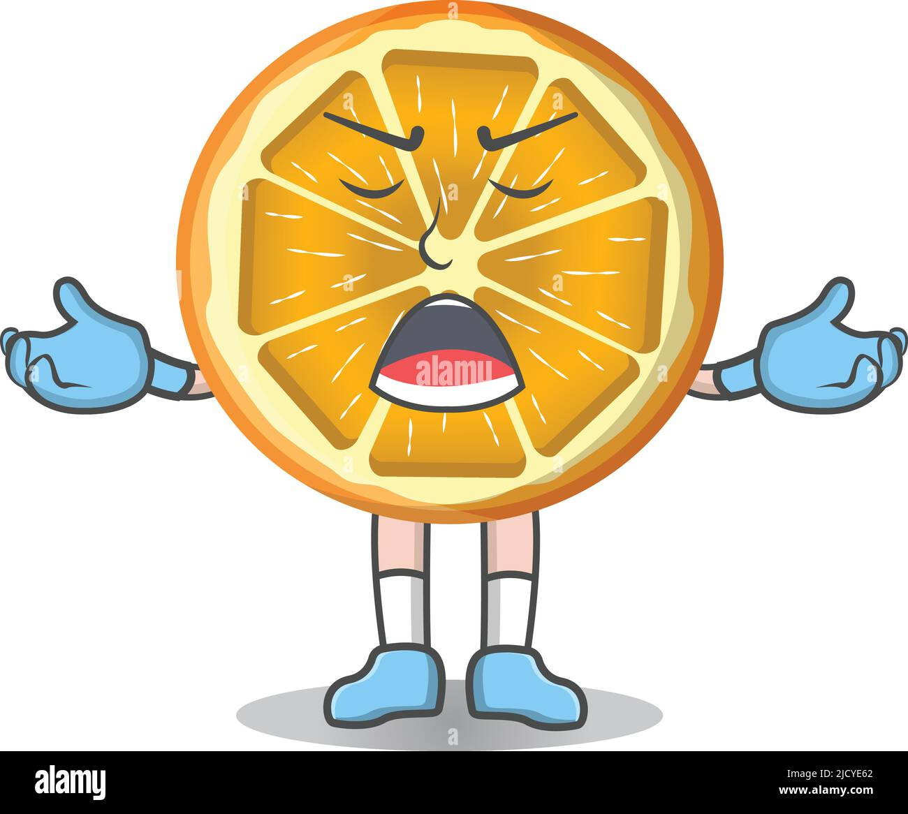 Grumpy orange Stock Vector Images - Alamy