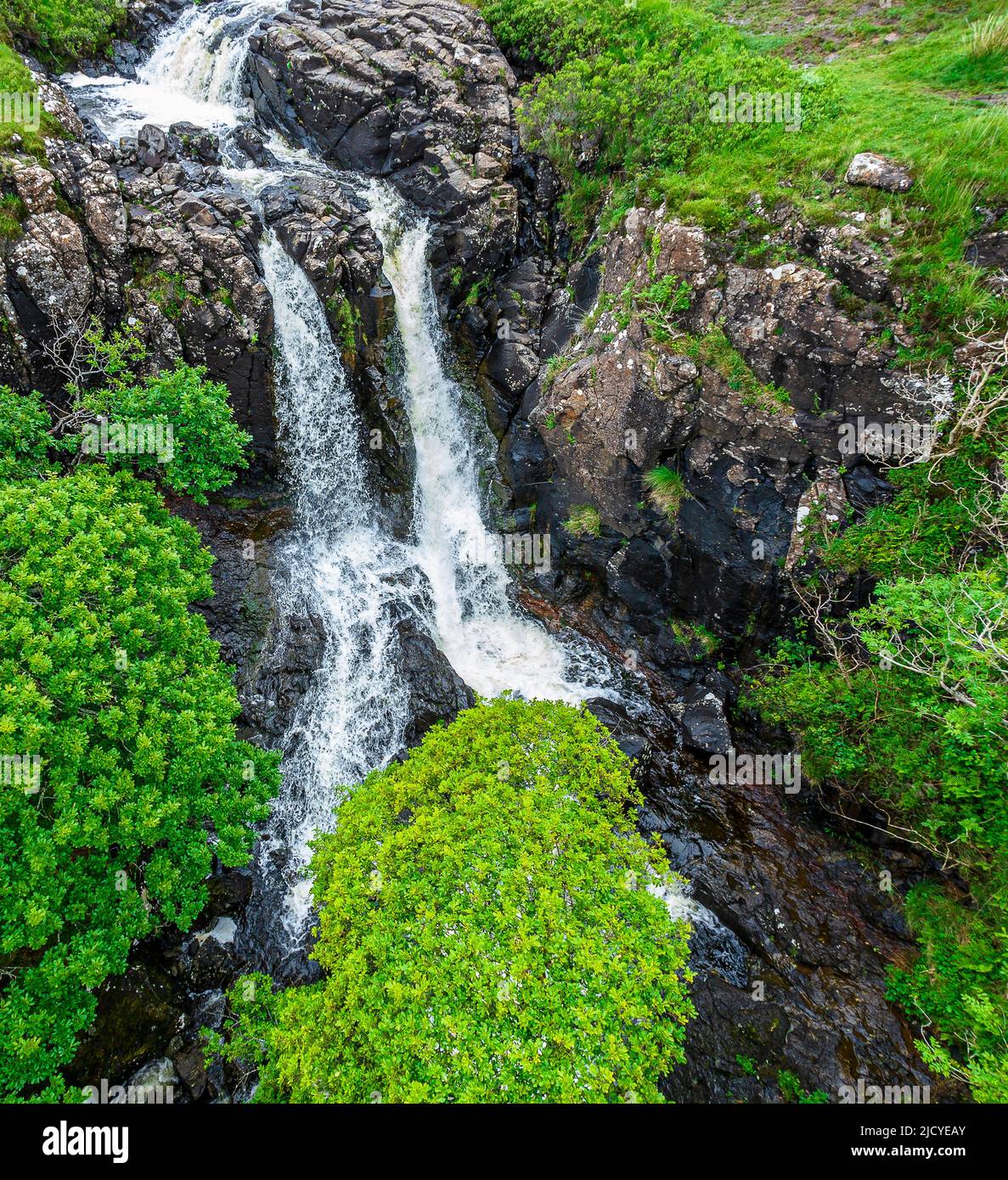 Eas Fors Waterfall, Ballygowan, Isle of Mull, Scotland – A series of ...