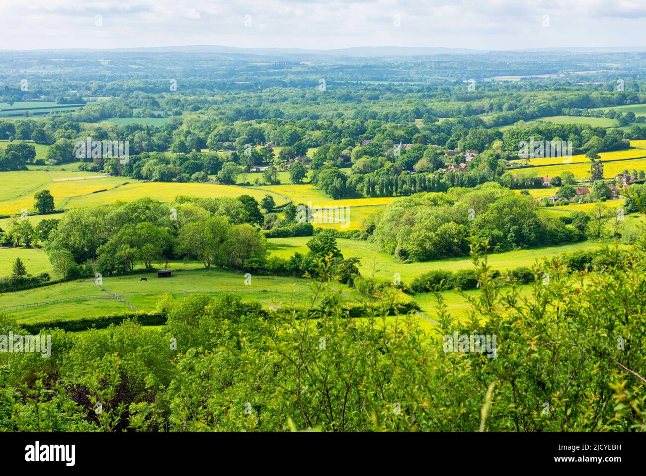 View across the Kent Countryside near Underriver, Sevenoaks, Kent ...