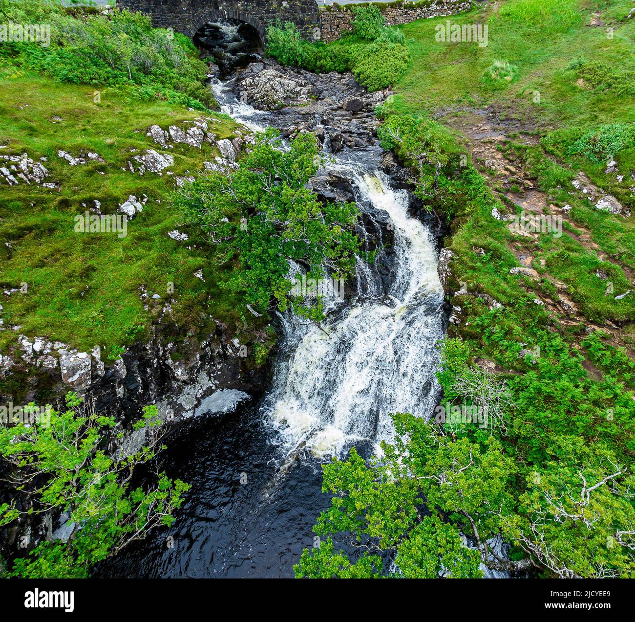 Eas Fors Waterfall, Ballygowan, Isle of Mull, Scotland – A series of ...