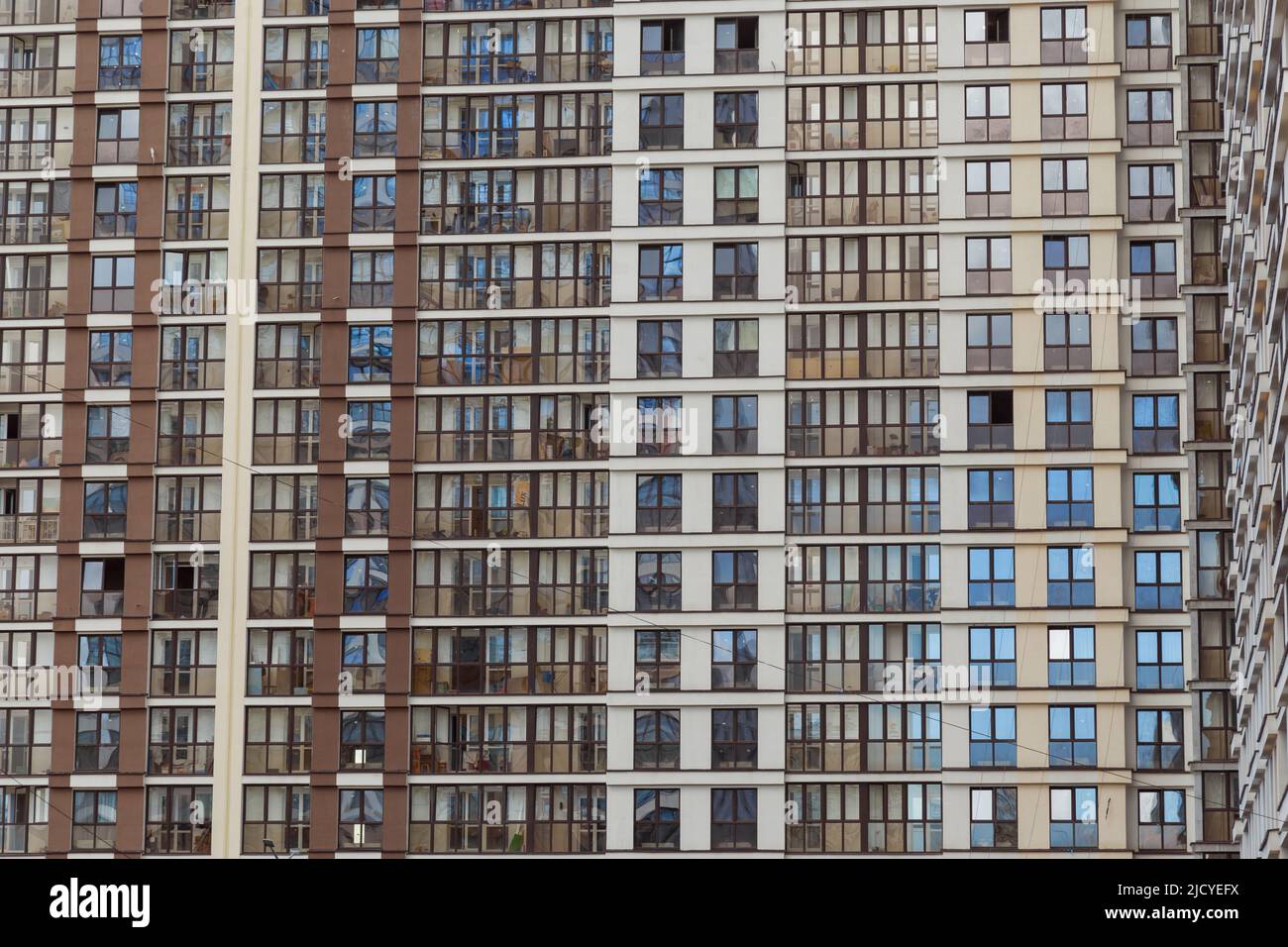 Contemporary high-rise apartment buildings, frame-block construction ...