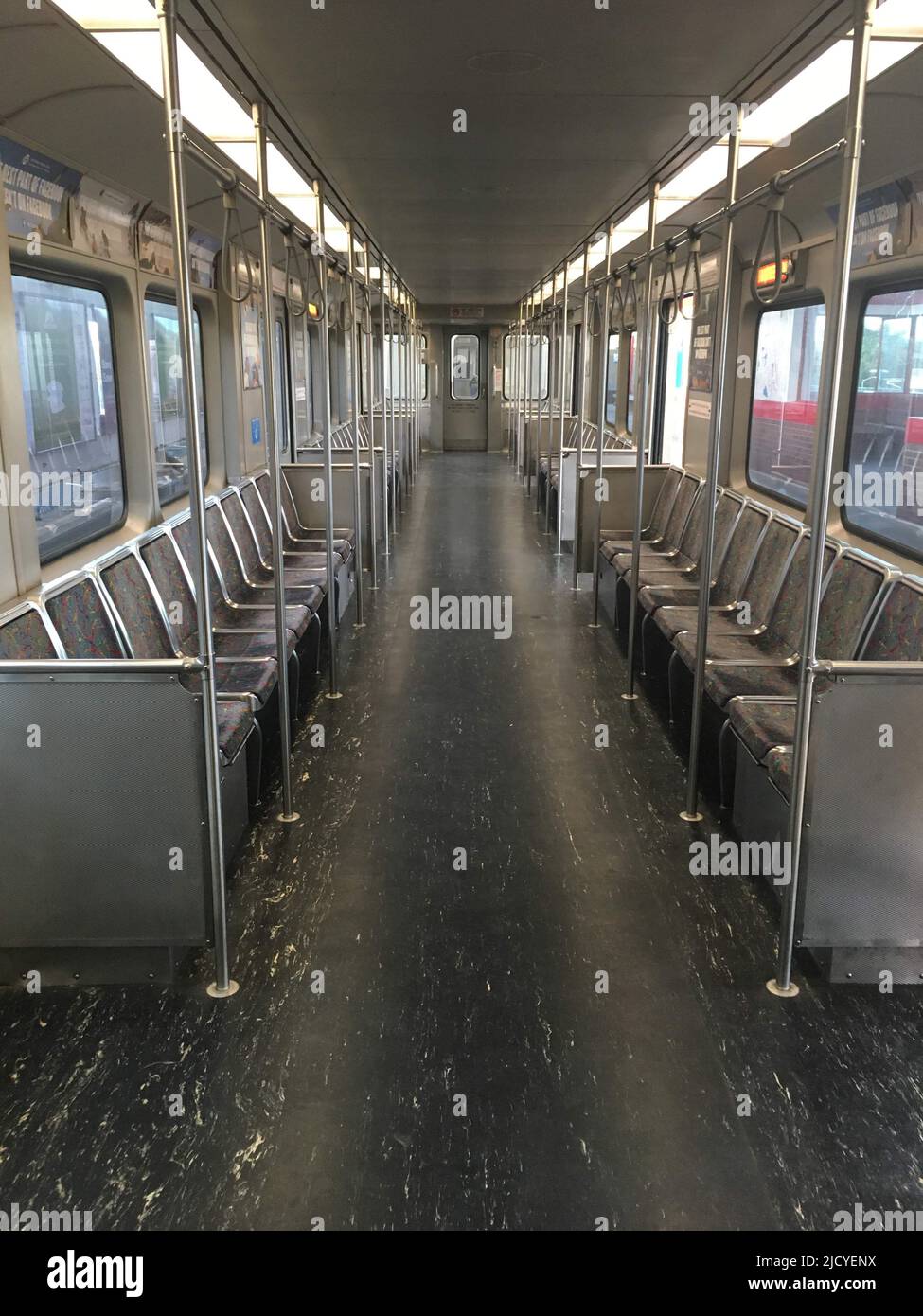 Empty MBTA Redline train carriage in Braintree Massachusetts USA Stock ...
